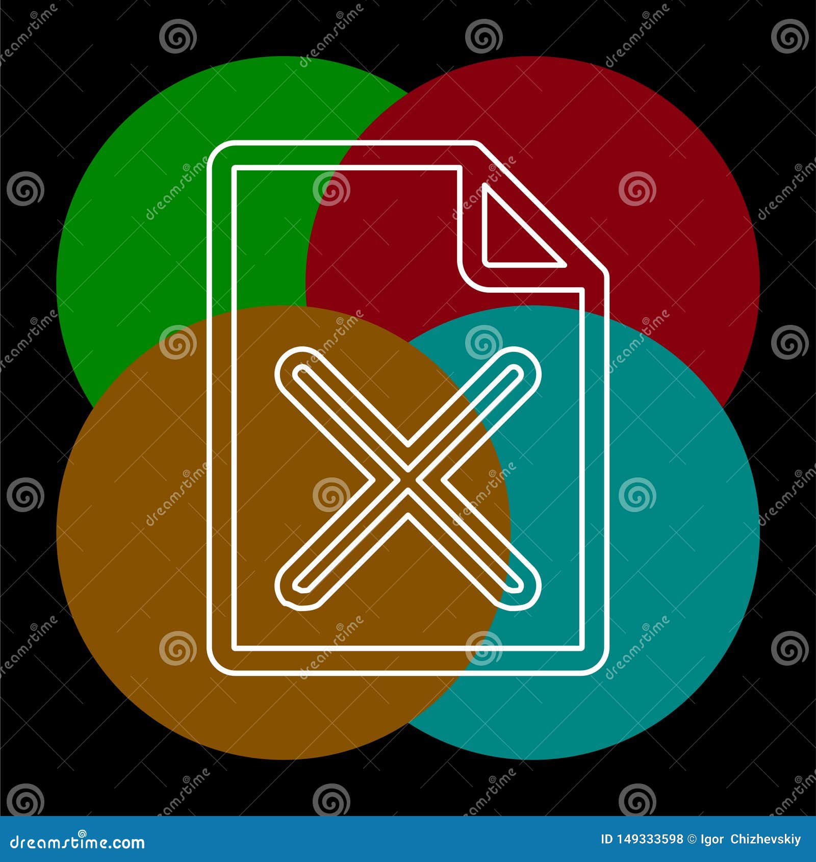 Remove Document Icon - Vector Stock Vector - Illustration of pictogram ...