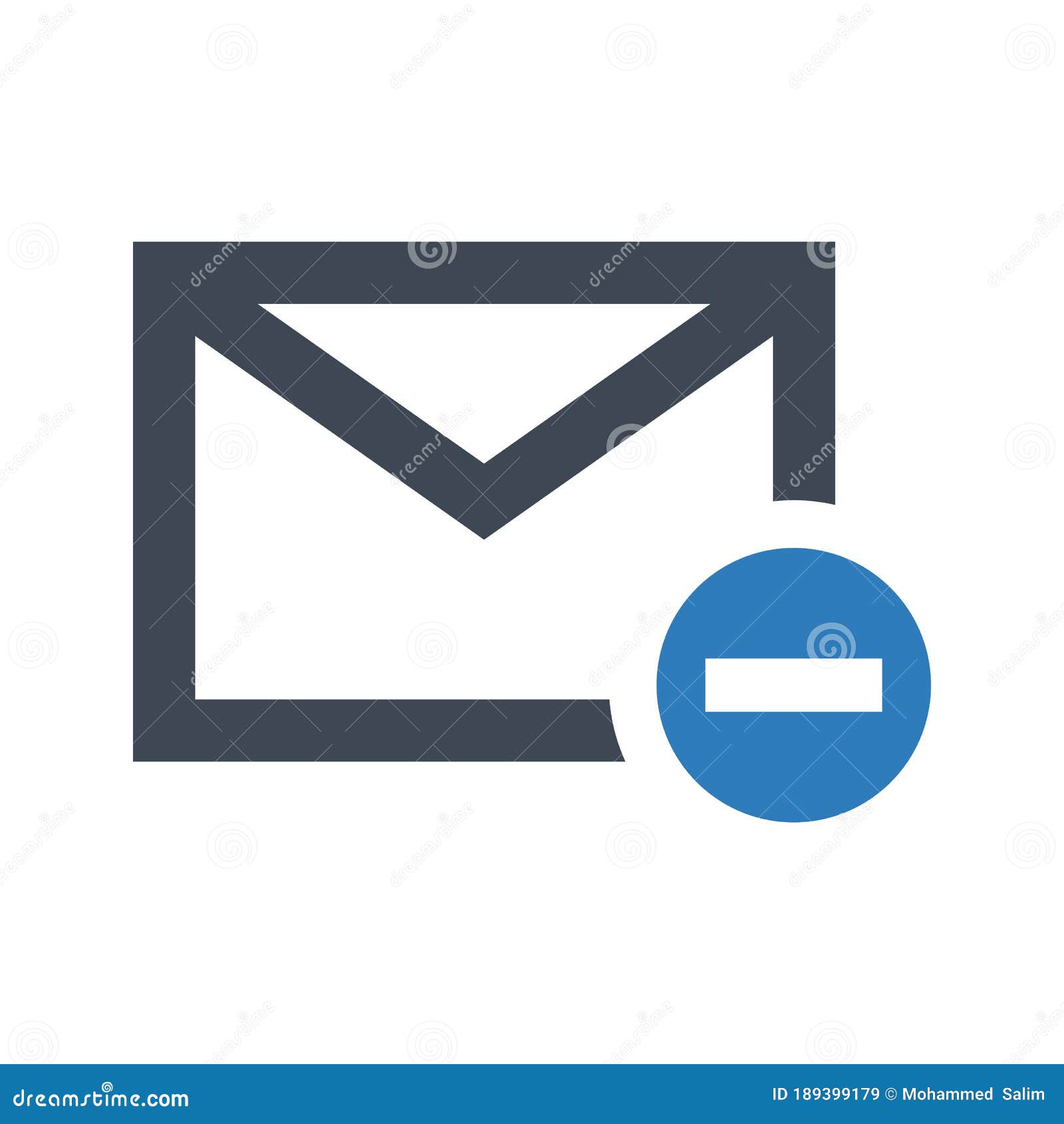 Remove Email Icon. Vector Graphics Stock Vector - Illustration of ...