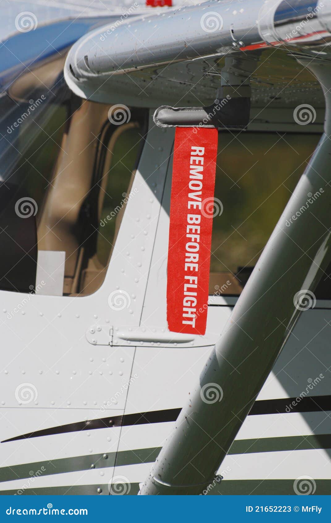 Remove Before Flight Safety Warning Ribbon On The Windscreen Of A ...