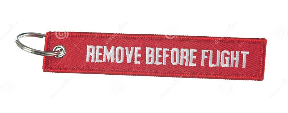 Remove before Flight Ribbon Stock Photo - Image of isolated, aerospace ...