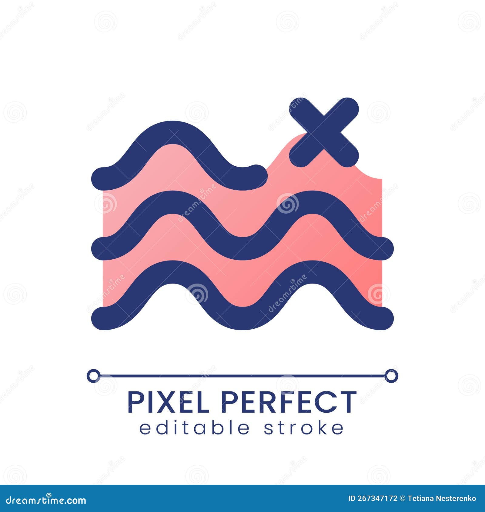 Remove Float Effect Pixel Perfect Gradient Fill Ui Icon Stock Vector - Illustration of float ...