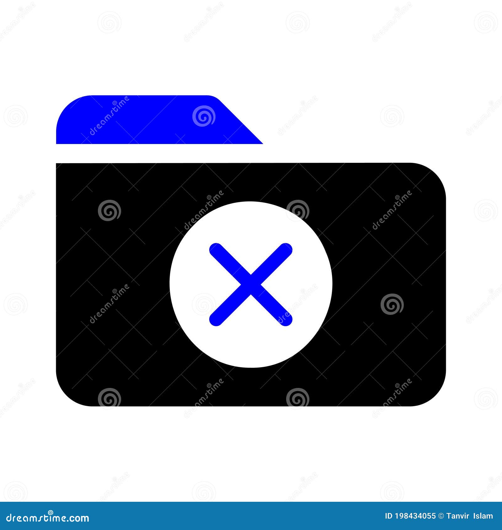 Remove folder icon stock vector. Illustration of cancel - 198434055