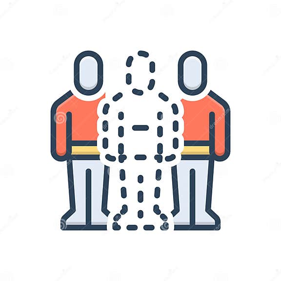 Color Illustration Icon for Remove Friend, Separate and User Stock ...