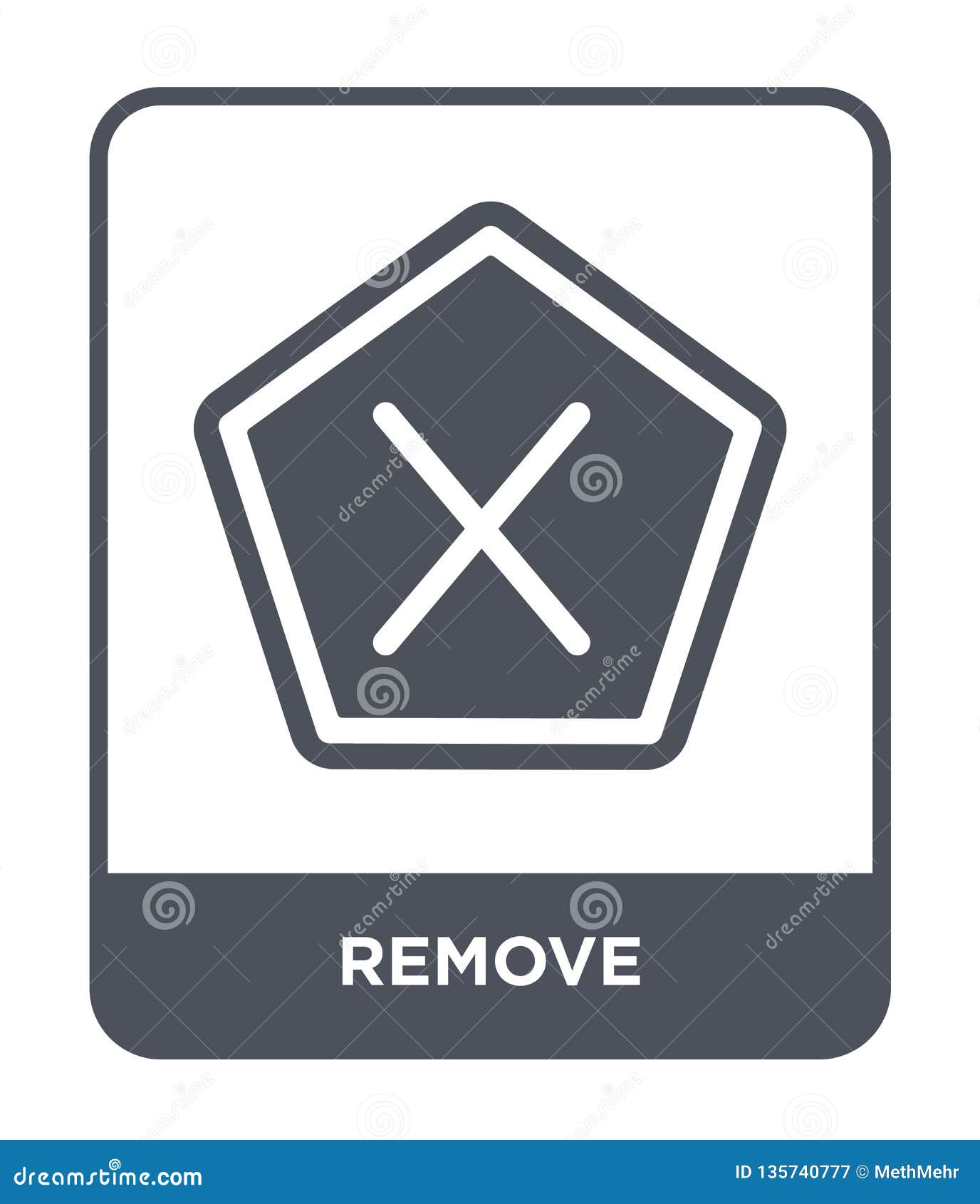 Remove Icon in Trendy Design Style. Remove Icon Isolated on White ...