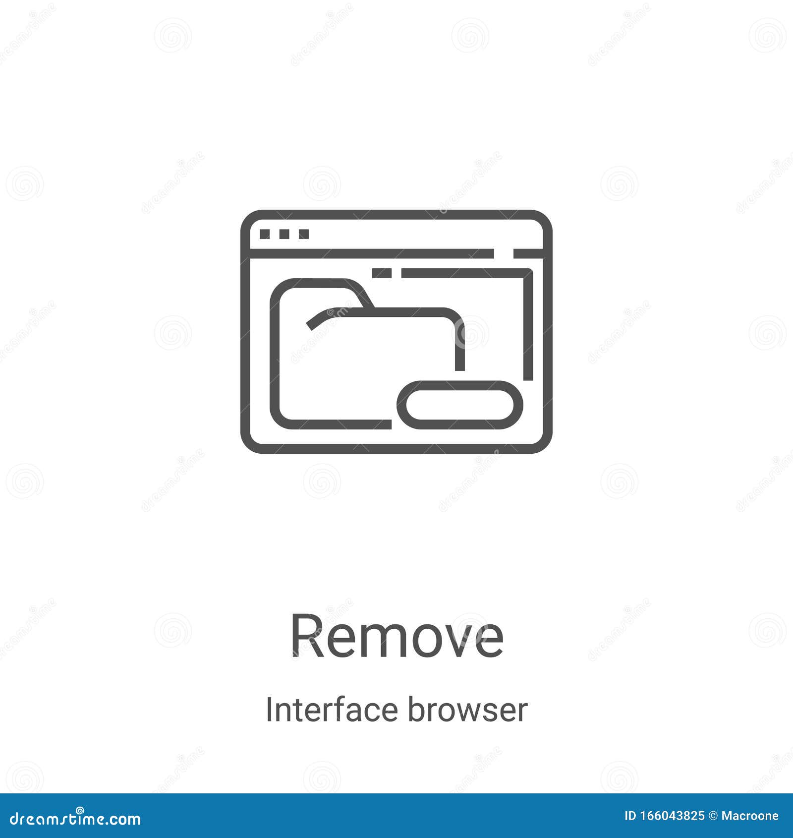 Remove Icon Vector from Interface Browser Collection. Thin Line Remove ...
