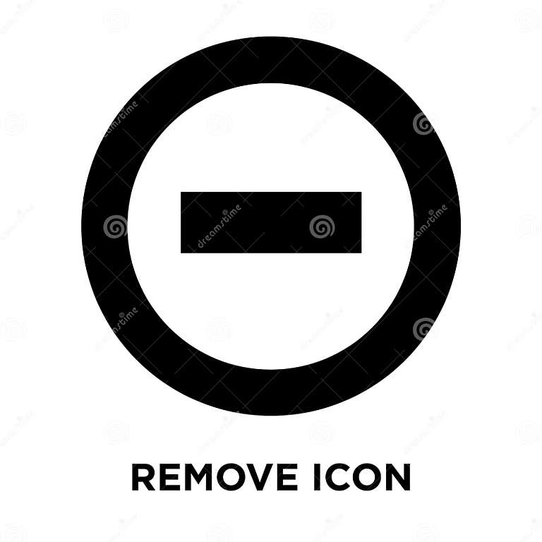 Remove Icon Vector Isolated on White Background, Logo Concept of Stock ...