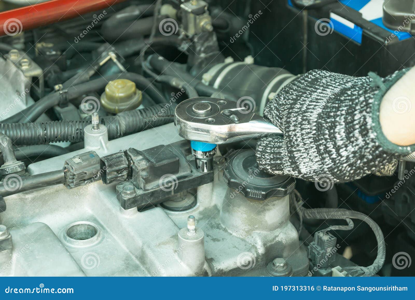 Remove Plug Cap From Engine And Checking Spark Plug, Auto Mechanic ...