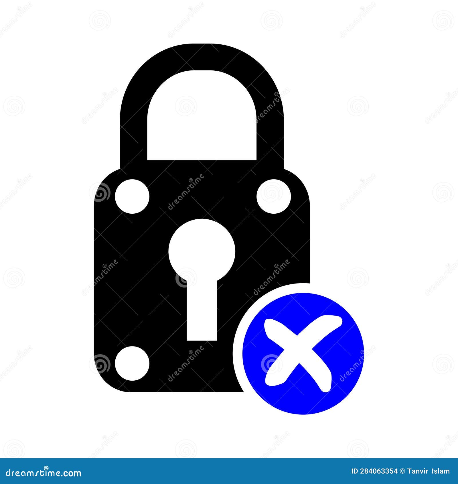 Remove Lock Icon stock vector. Illustration of secure - 284063354