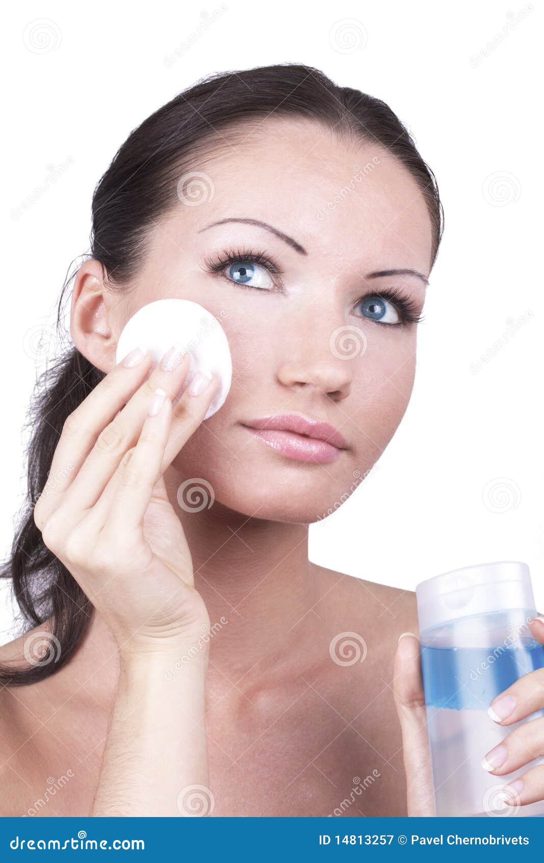 Remove make-up stock image. Image of health, cotton, adult - 14813257