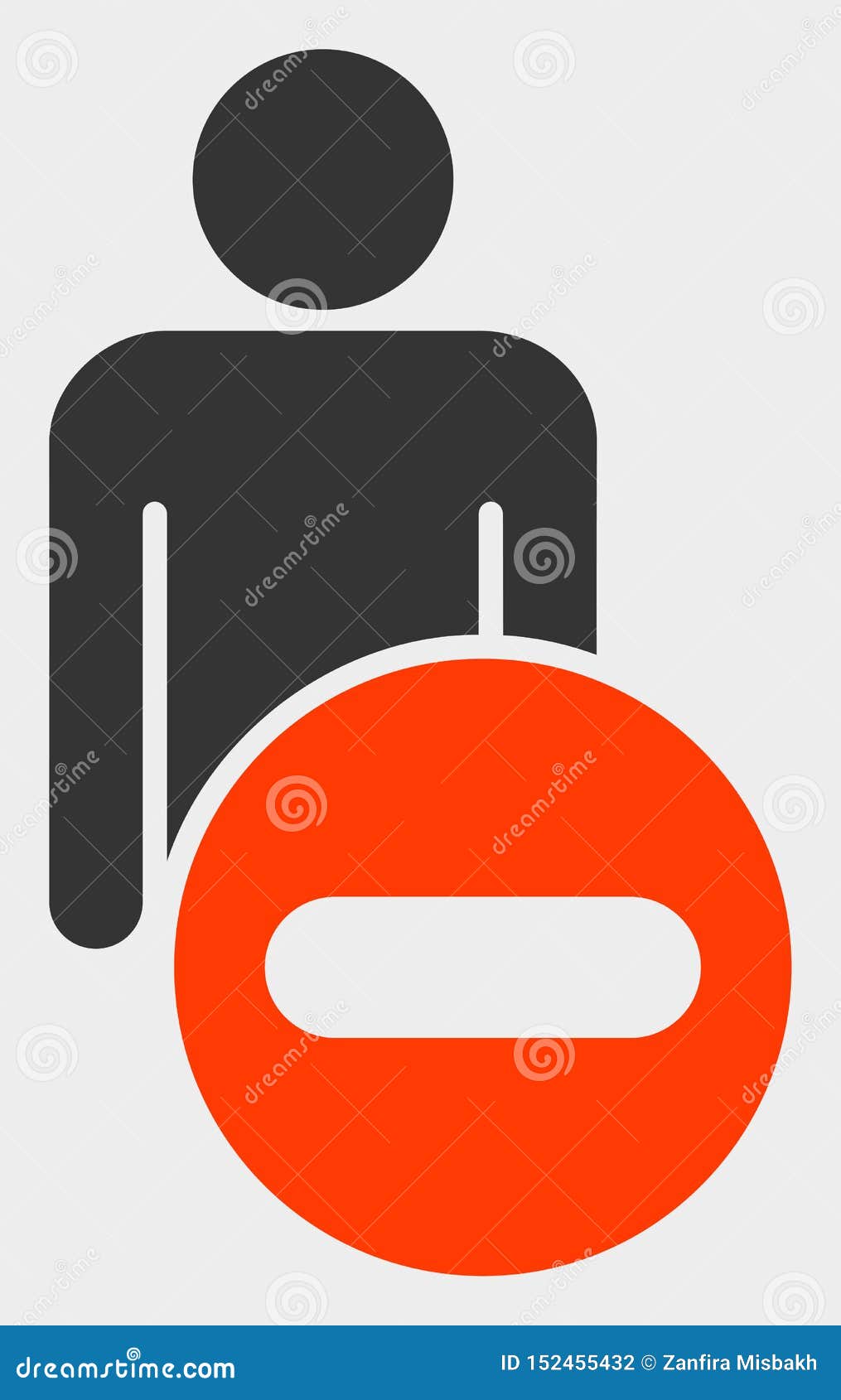 Remove Man Figure Vector Icon Illustration Stock Vector - Illustration ...