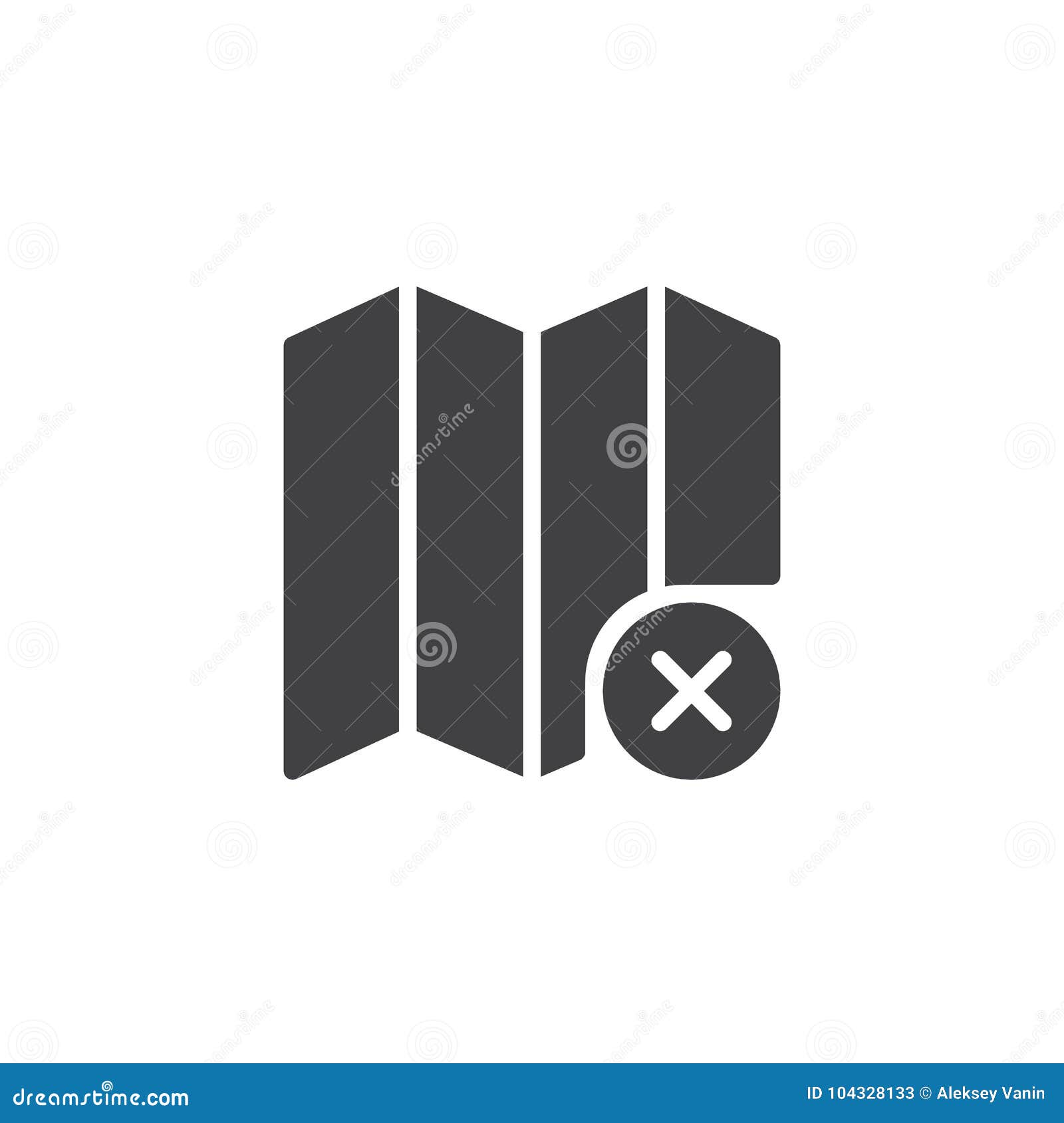 Remove from Map Icon Vector Stock Vector - Illustration of position ...