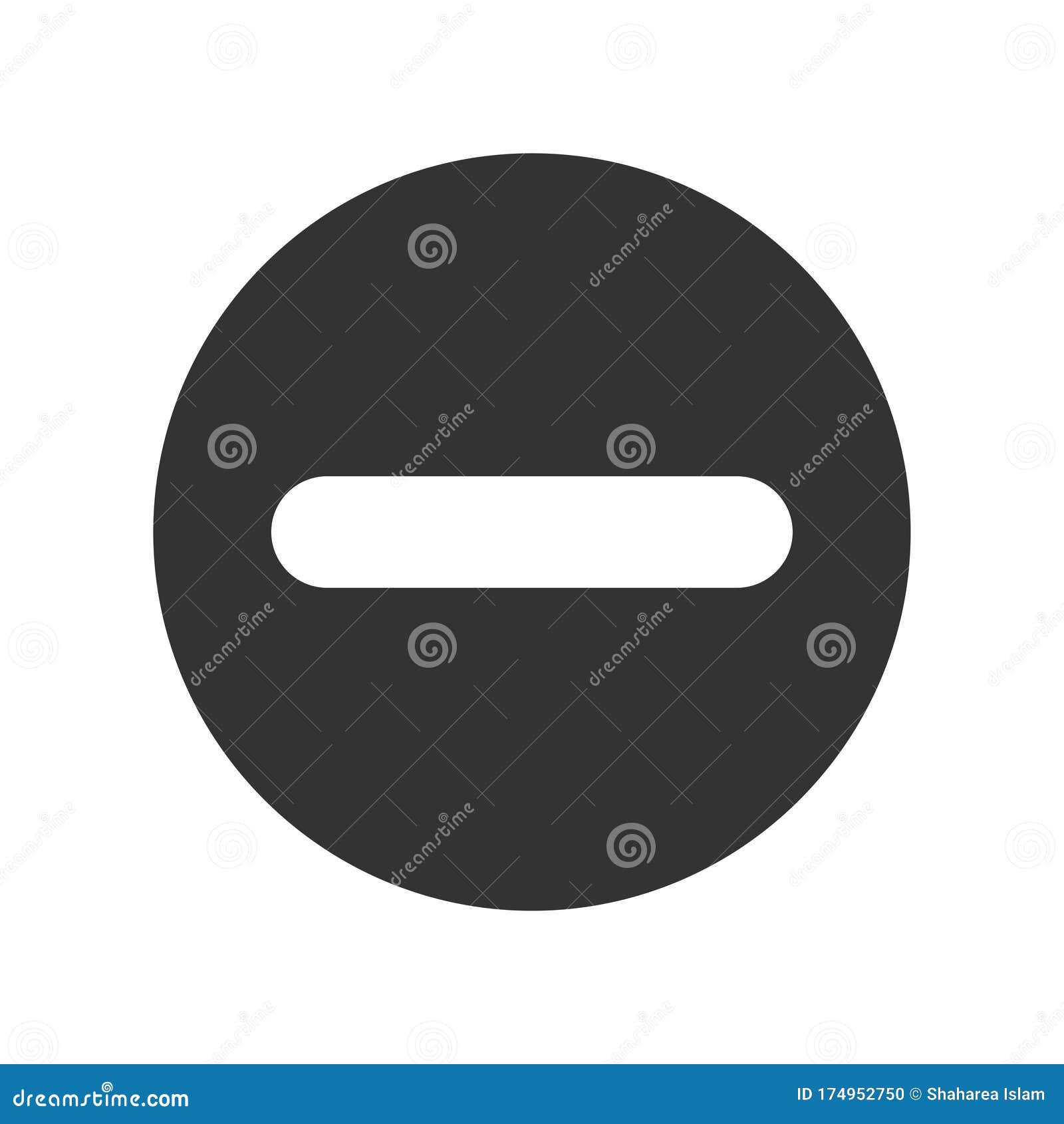 Remove, minus icon stock vector. Illustration of vector - 174952750