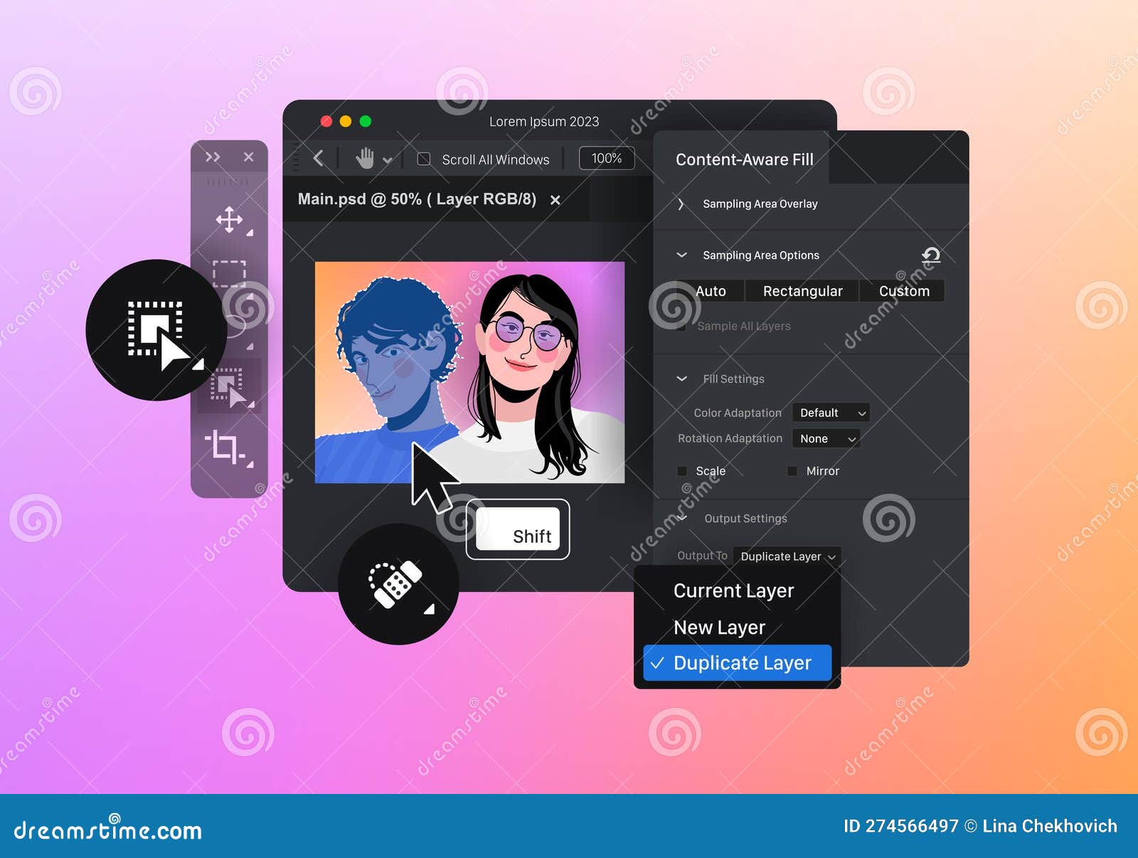 Remove Objects in Raster Graphics Editor. Toolbar Stock Vector ...