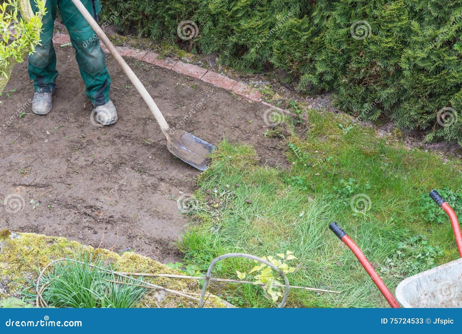 Remove of the Old Grass Sward Stock Image - Image of detail, care: 75724533
