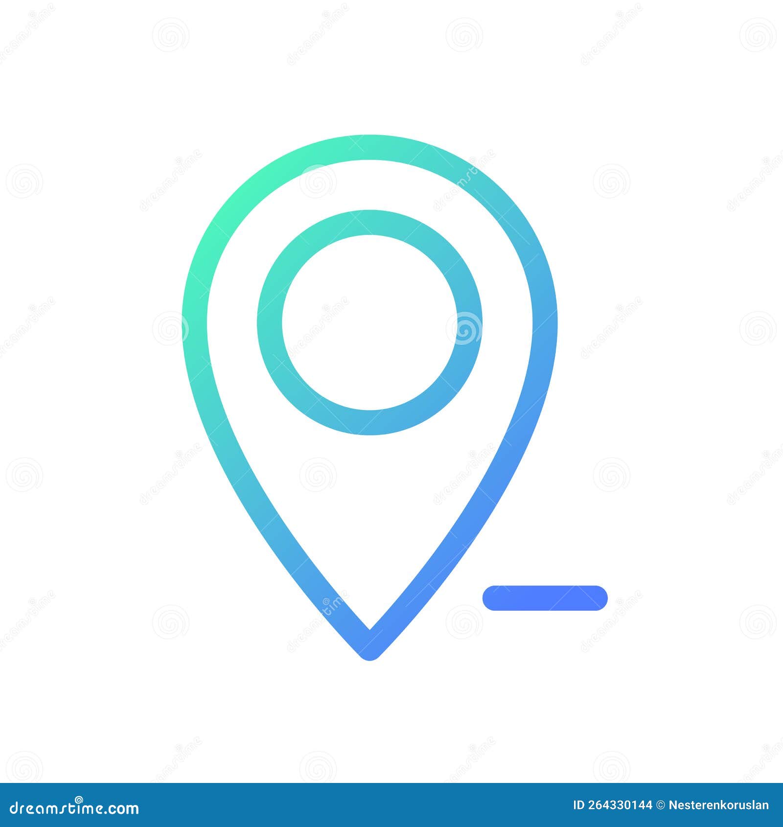Remove Pin from Map Pixel Perfect Gradient Linear Ui Icon Stock Vector - Illustration of ...