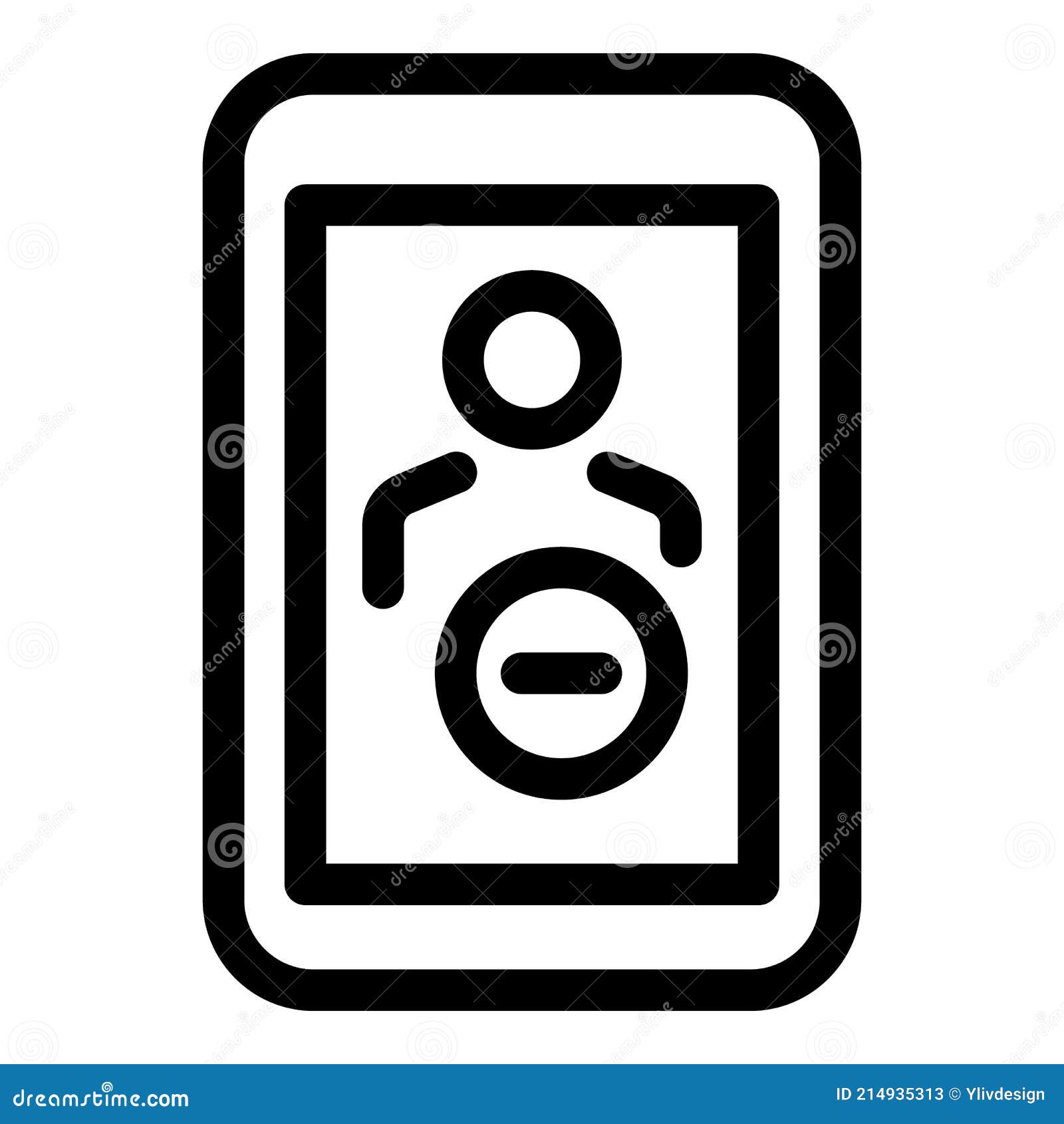 Remove Profile Icon, Outline Style Stock Vector - Illustration of ...