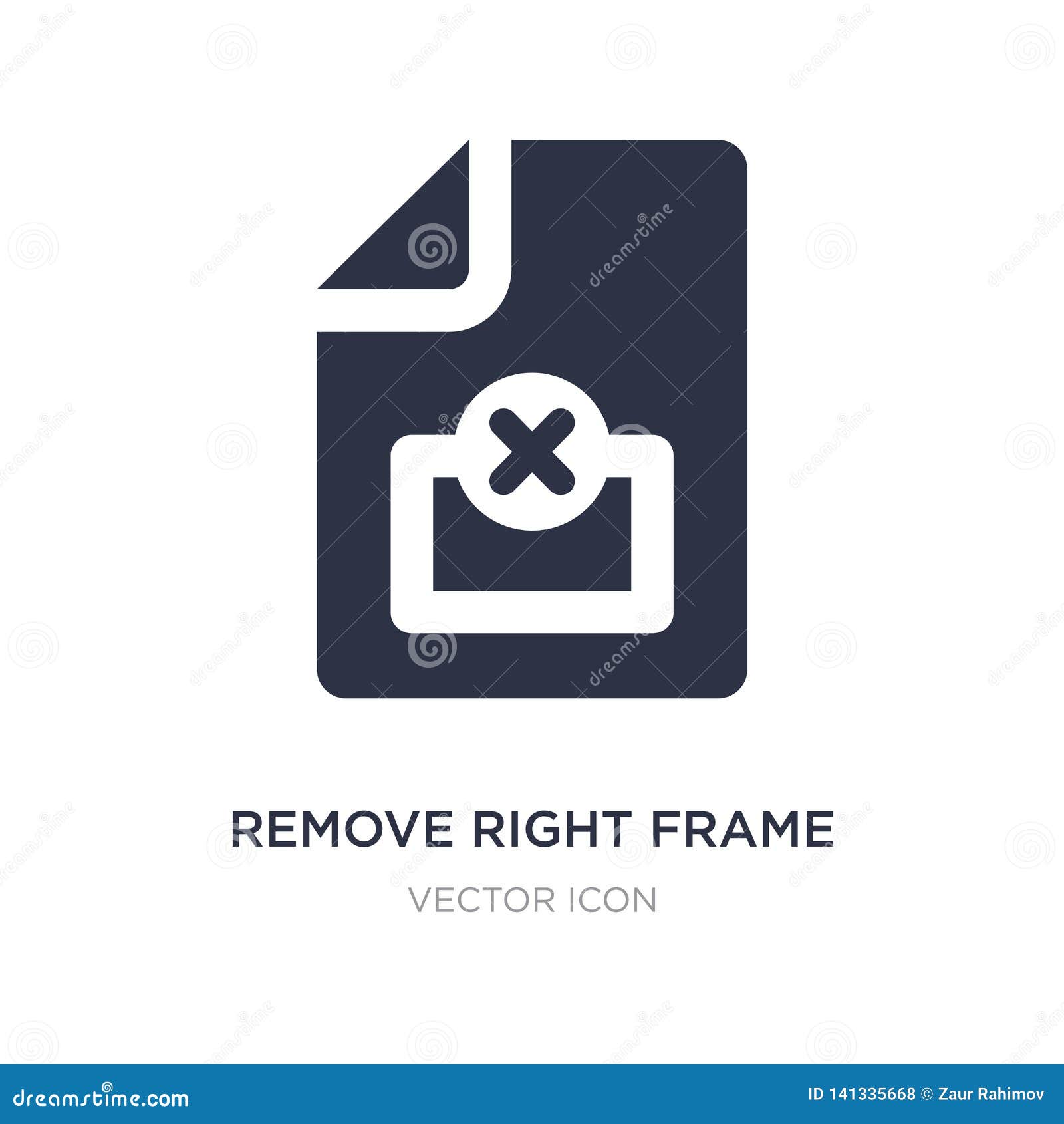 Remove Right Frame Icon On White Background. Simple Element ...