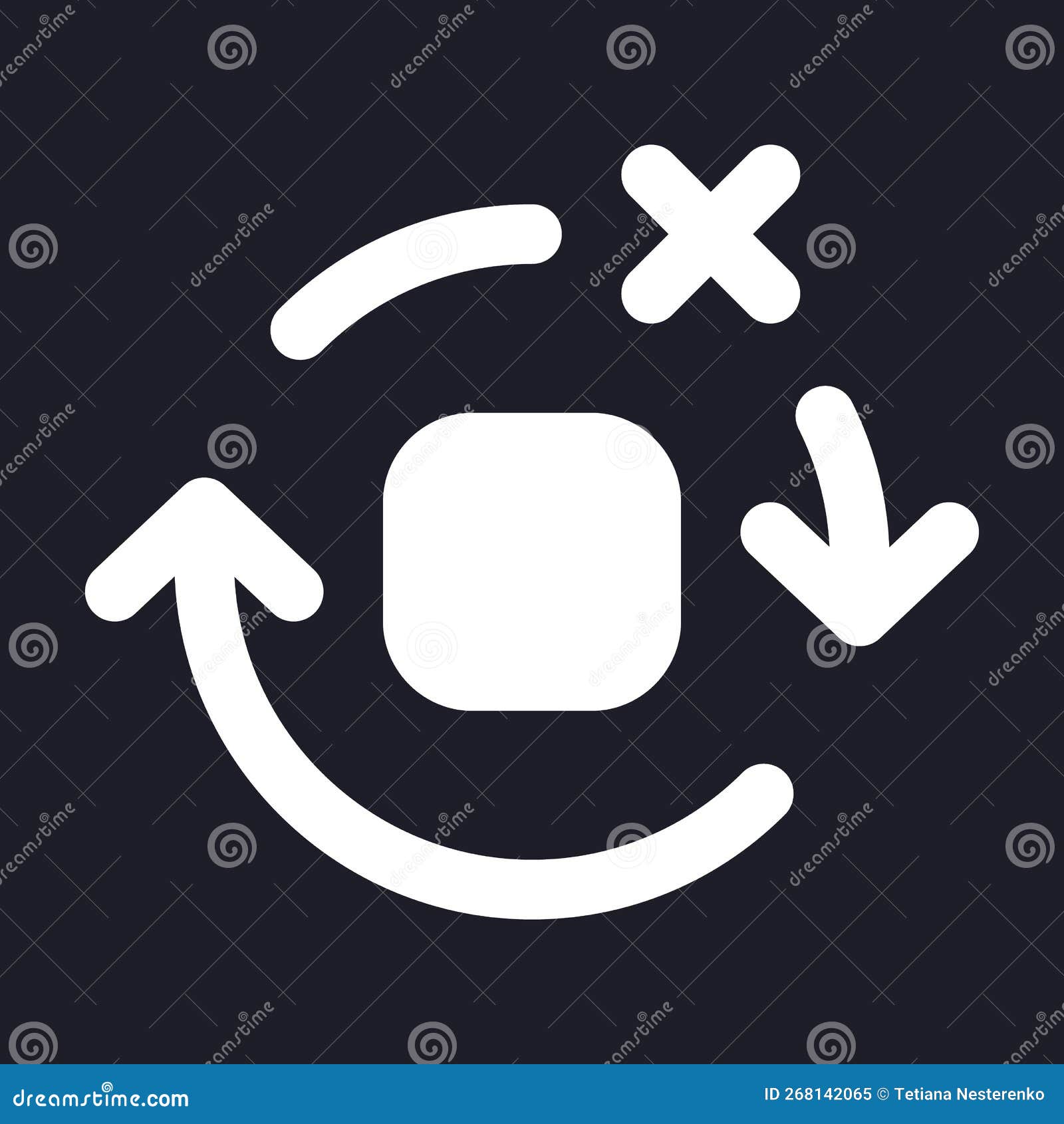 Remove Spinning Effect White Pixel Perfect Solid Ui Icon Stock Vector ...