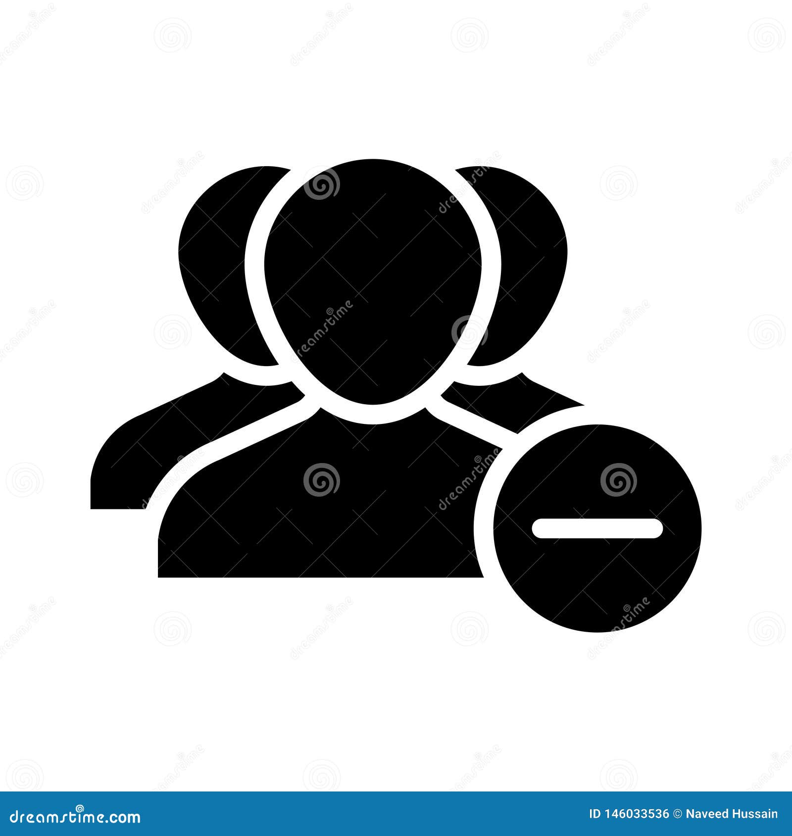 Remove Team Glyph Flat Vector Icon Stock Vector - Illustration of icons ...