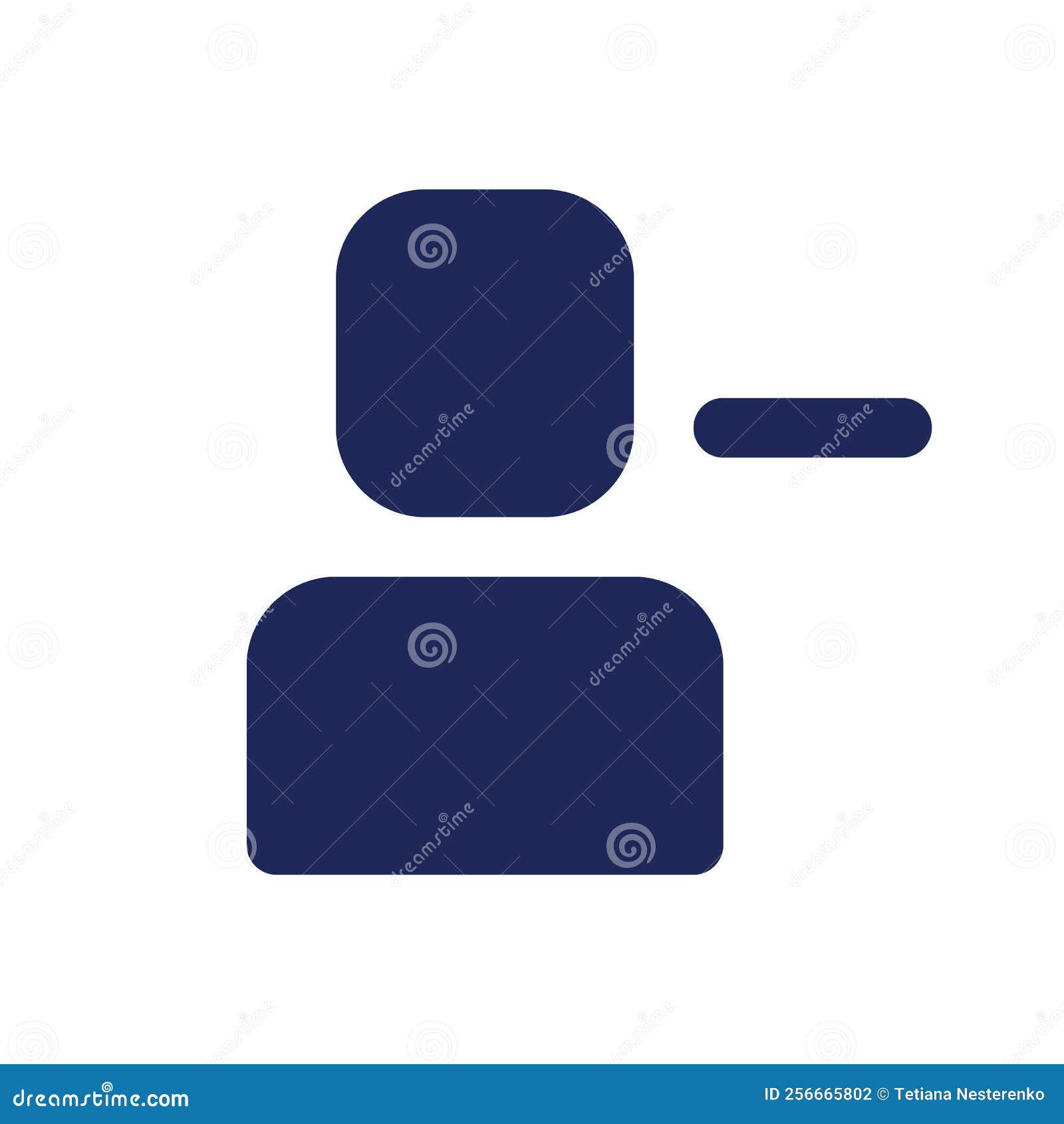 Remove User Black Glyph Ui Icon Stock Vector - Illustration of ...