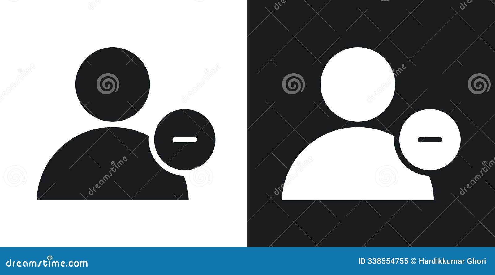 Remove User Icon Set. Delete Account Button Vector Symbol. Cancel ...