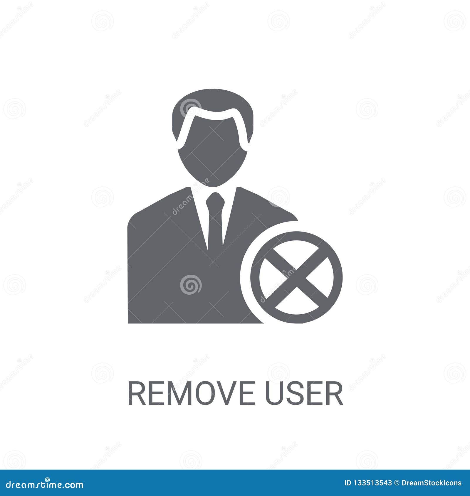 Remove User Icon. Trendy Remove User Logo Concept on White Backg Stock ...