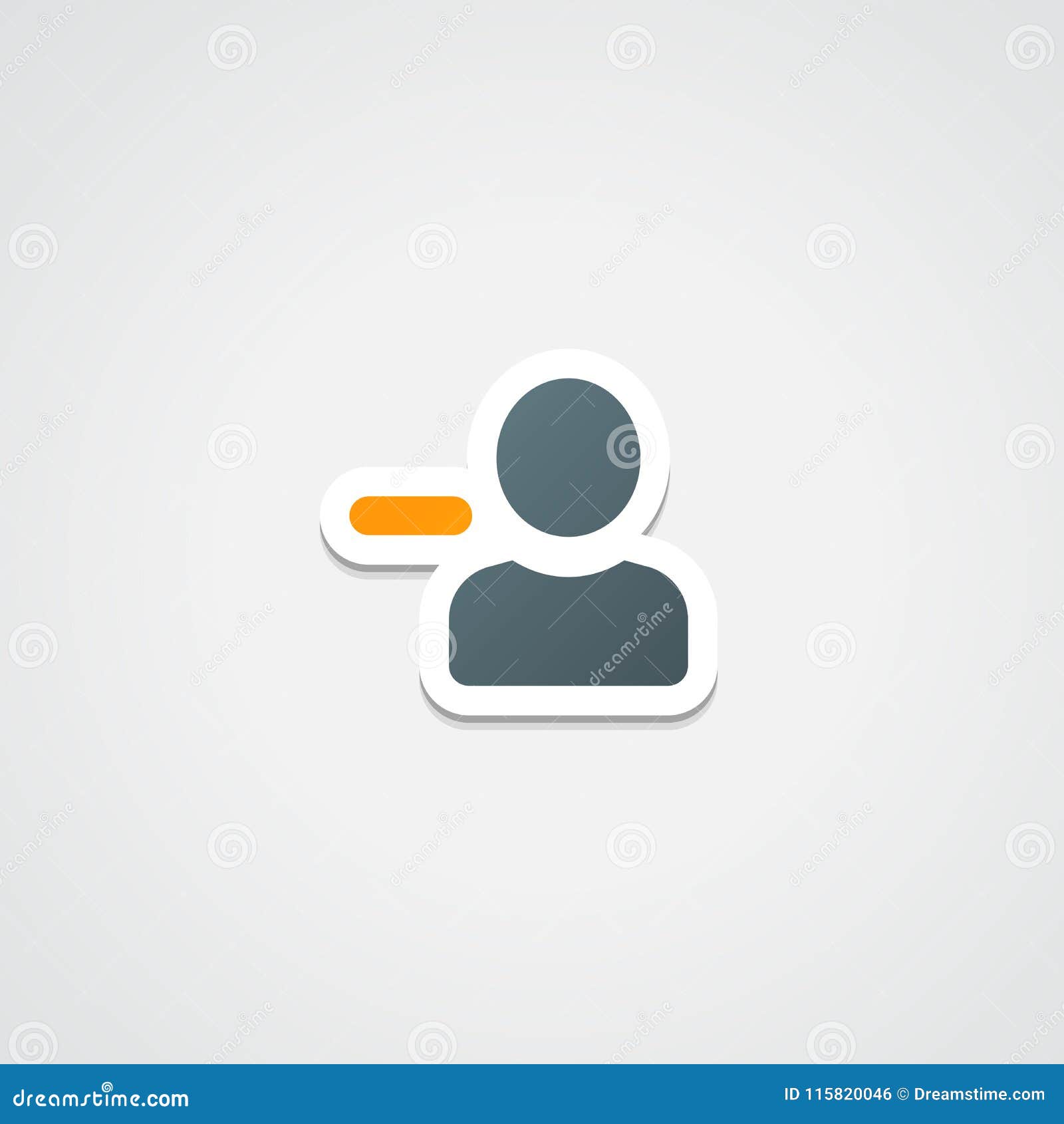 Remove User Sticker stock illustration. Illustration of remove - 115820046