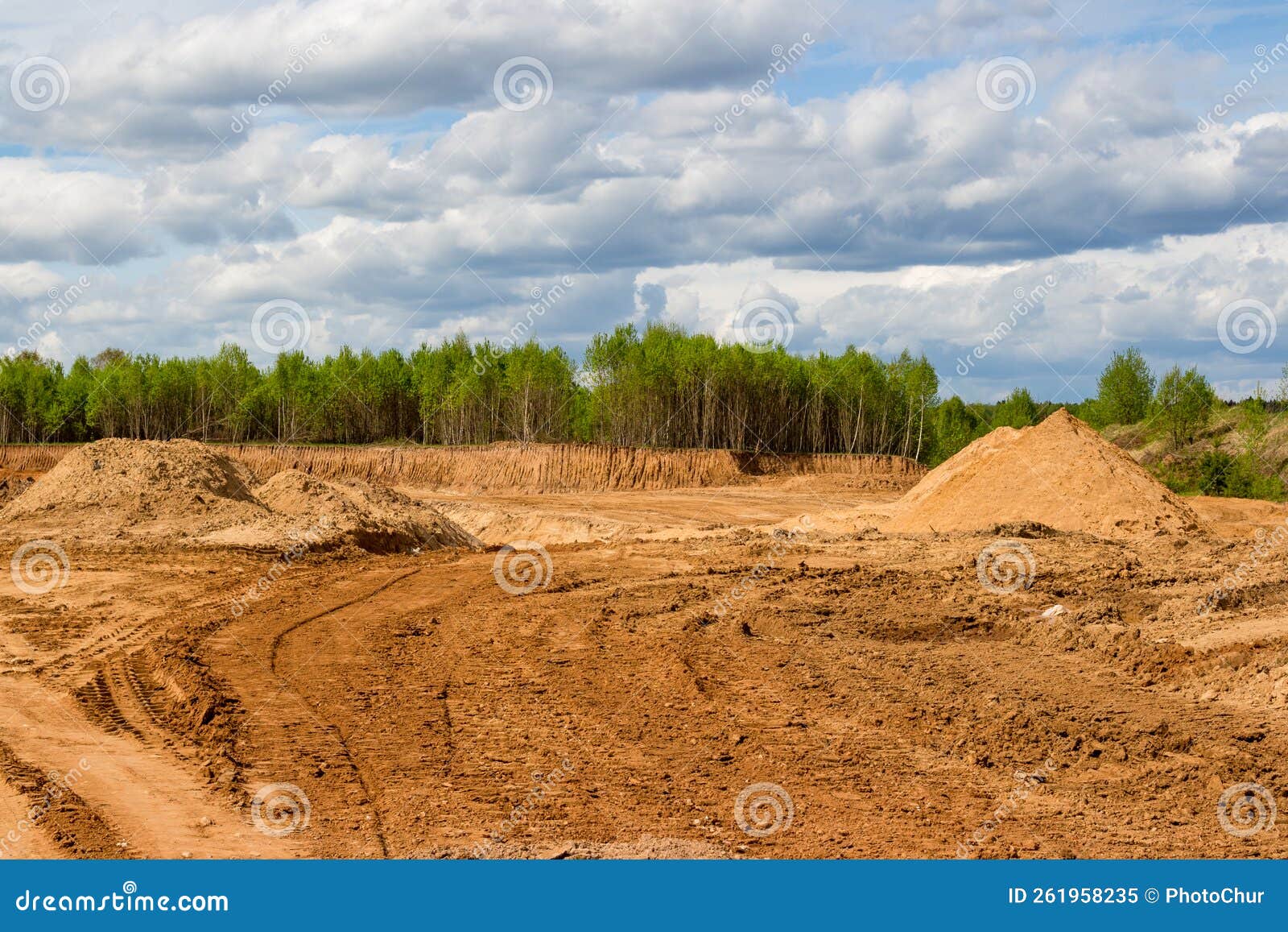 The Removed Top Layer of Overburden for the Development of a Sand Pit ...