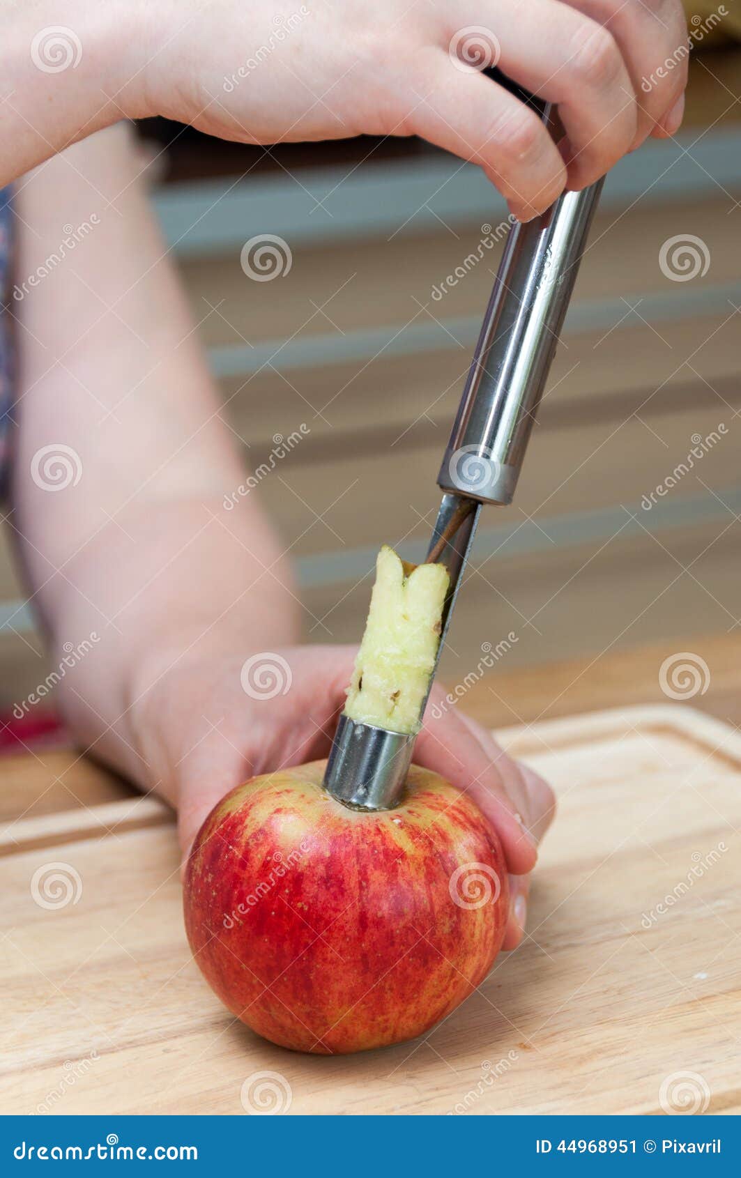 Removing apple s core stock image. Image of special, removing - 44968951
