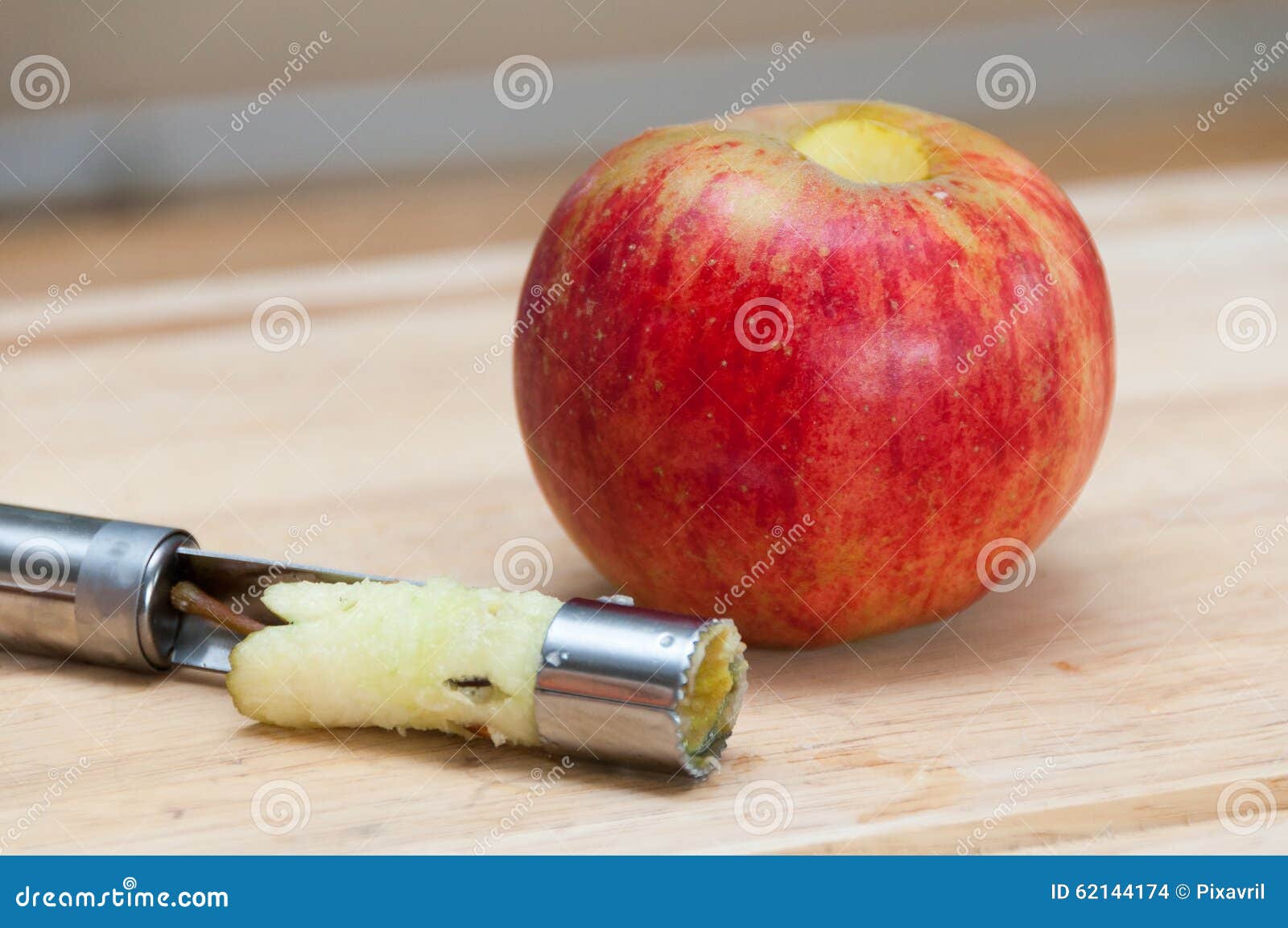 Removing apple s core stock photo. Image of knife, table - 62144174