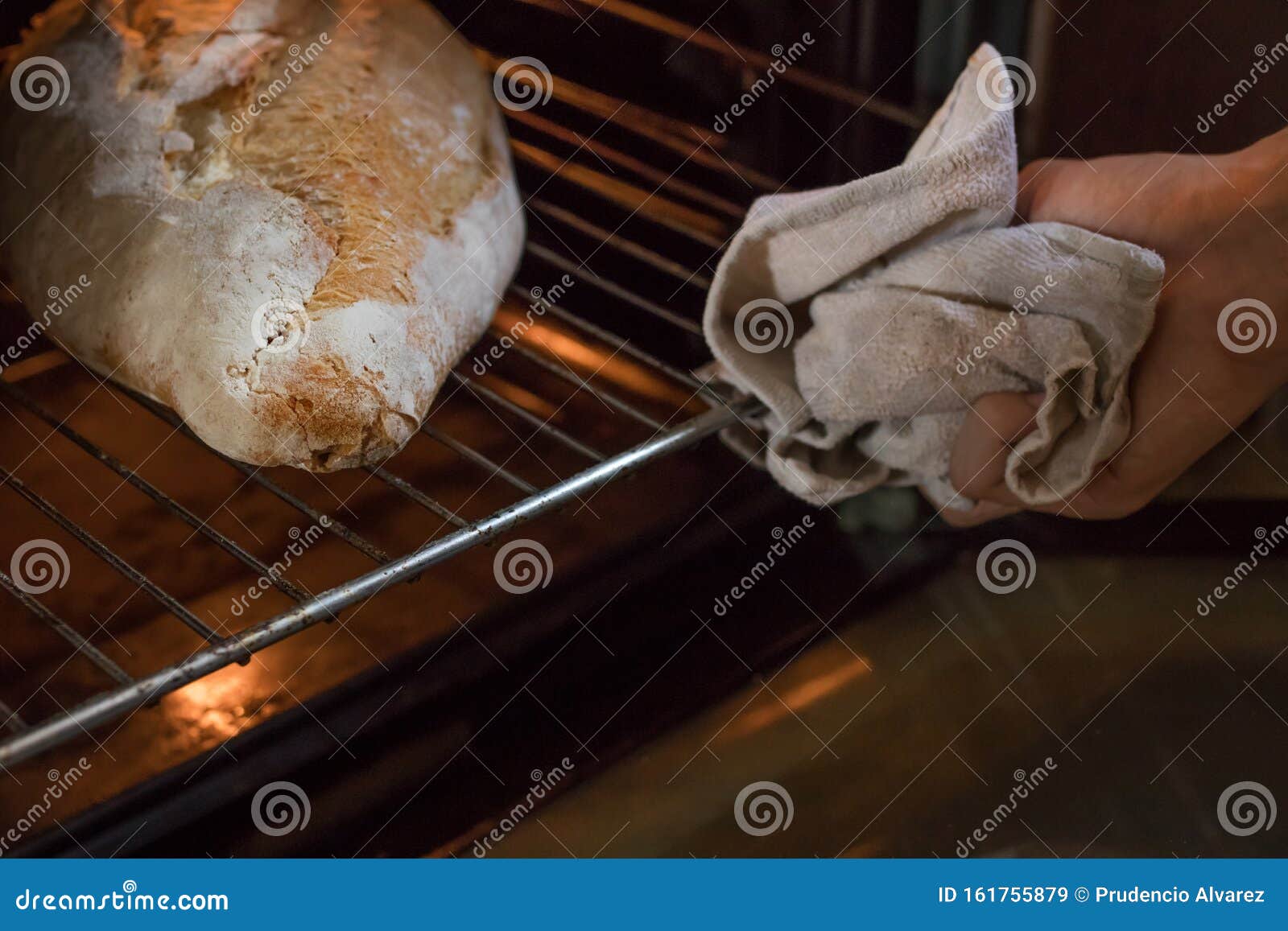 Removing the artisan bread stock image. Image of tahona - 161755879