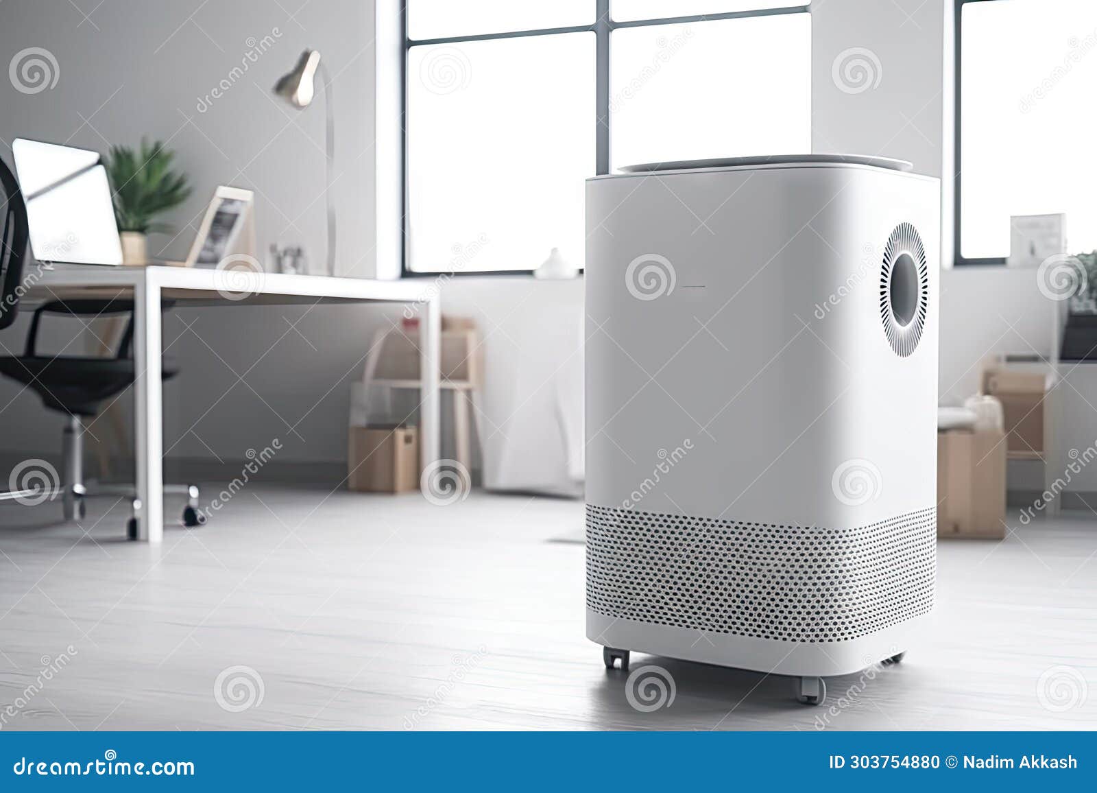 . Removing Cleaner Filter Room Workplace White Purifier Air Stock ...