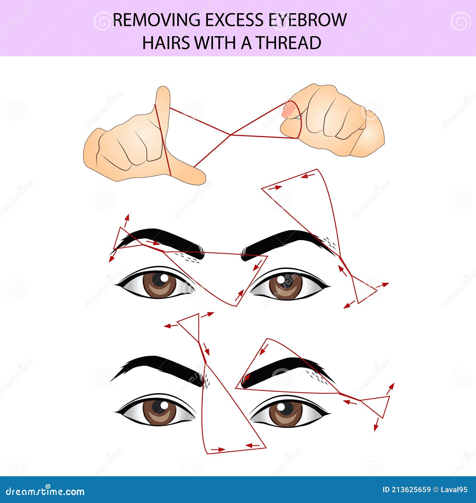 Eyebrow Threading Steps