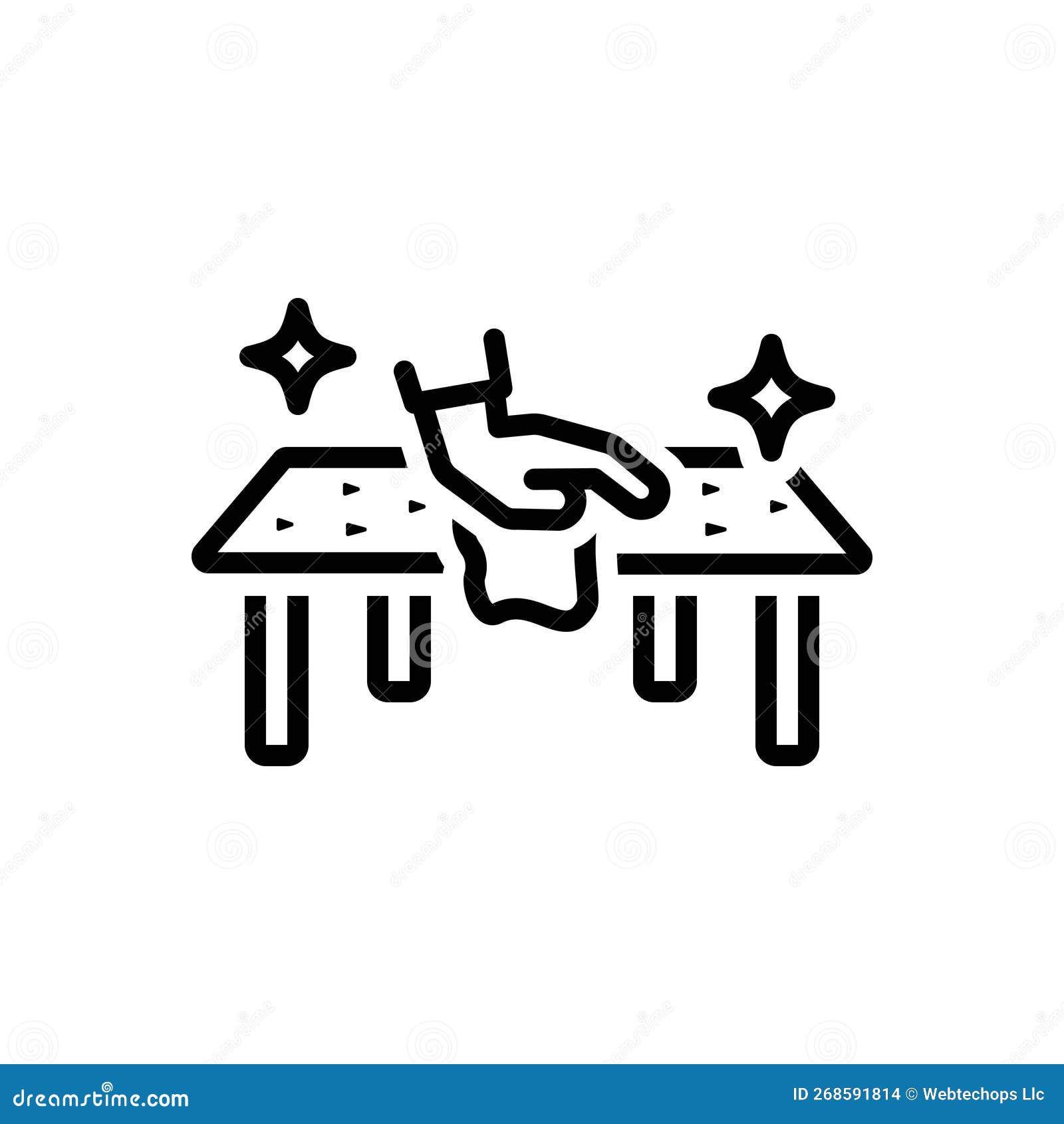 Black Line Icon for Removing, Dust and Cleanly Stock Illustration ...