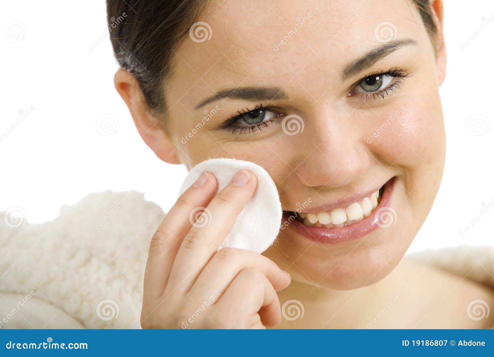 REMOVING MAKEUP stock image. Image of isolated, looking - 19186807