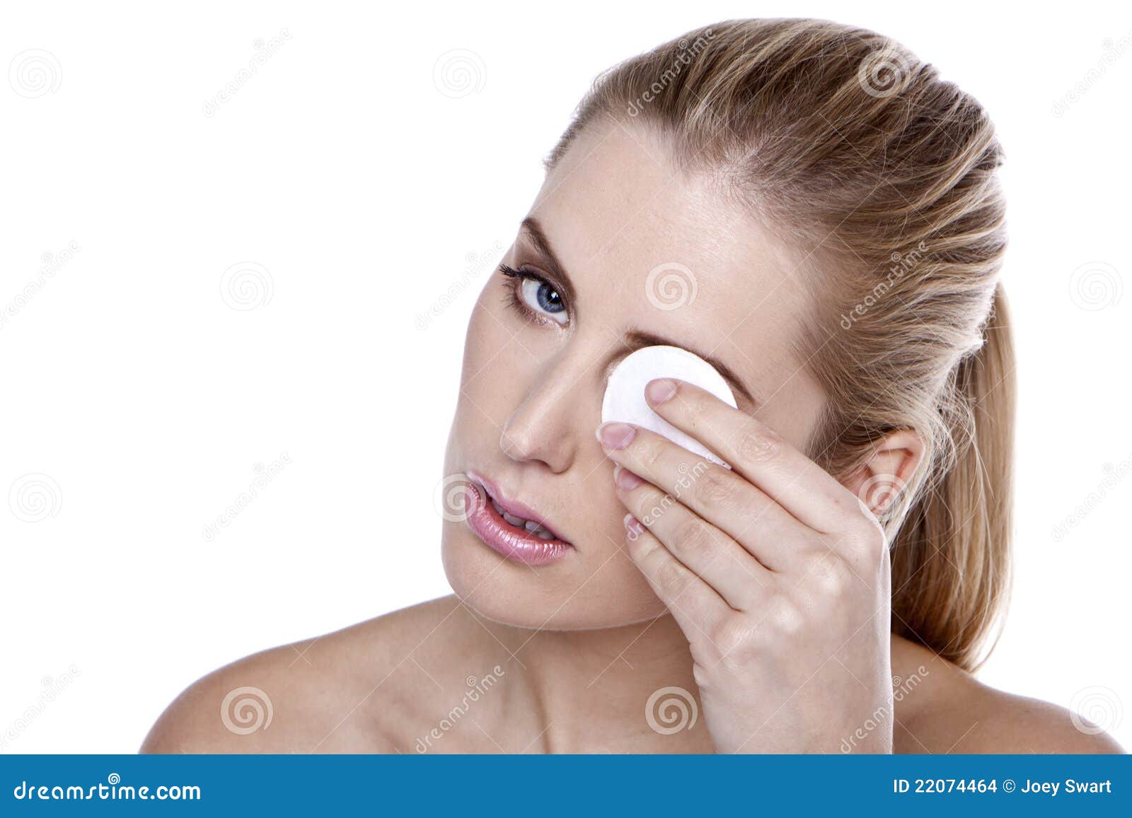 Removing makeup. stock photo. Image of healthy, cheerful - 22074464