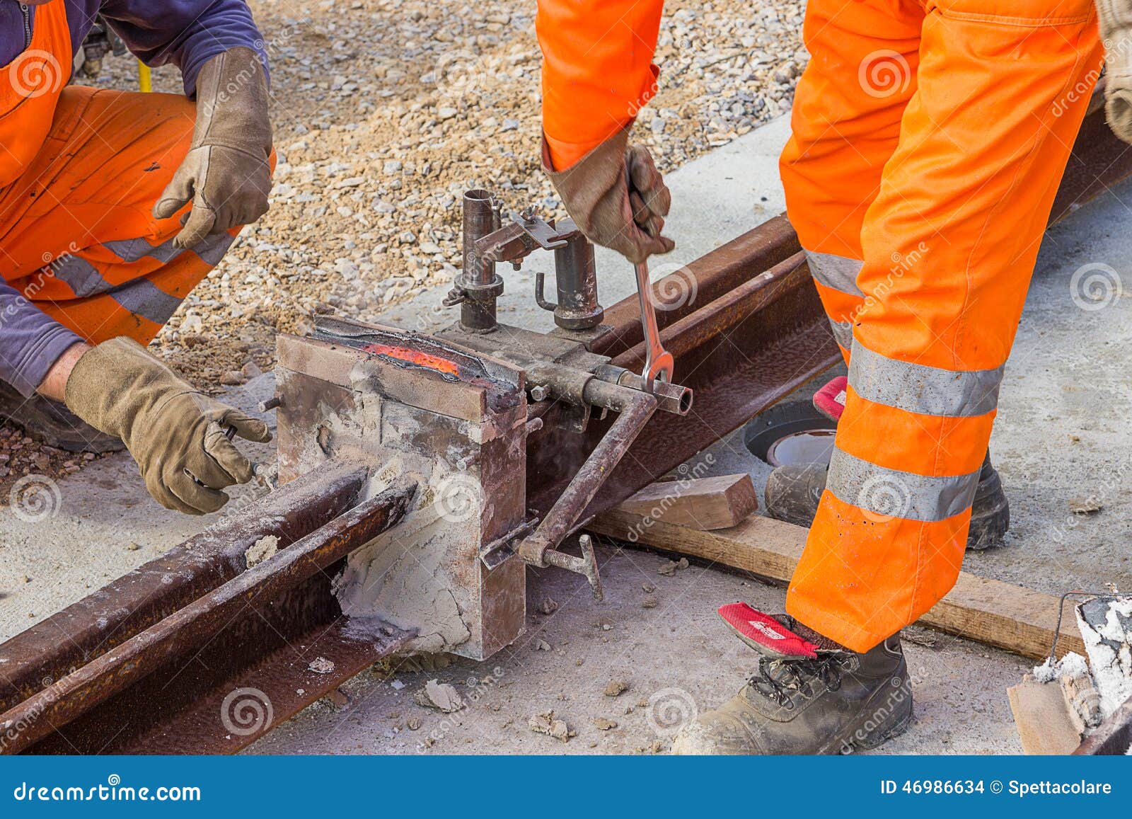 Removing Moulds and Mould Material from the Rail Stock Photo - Image of ...
