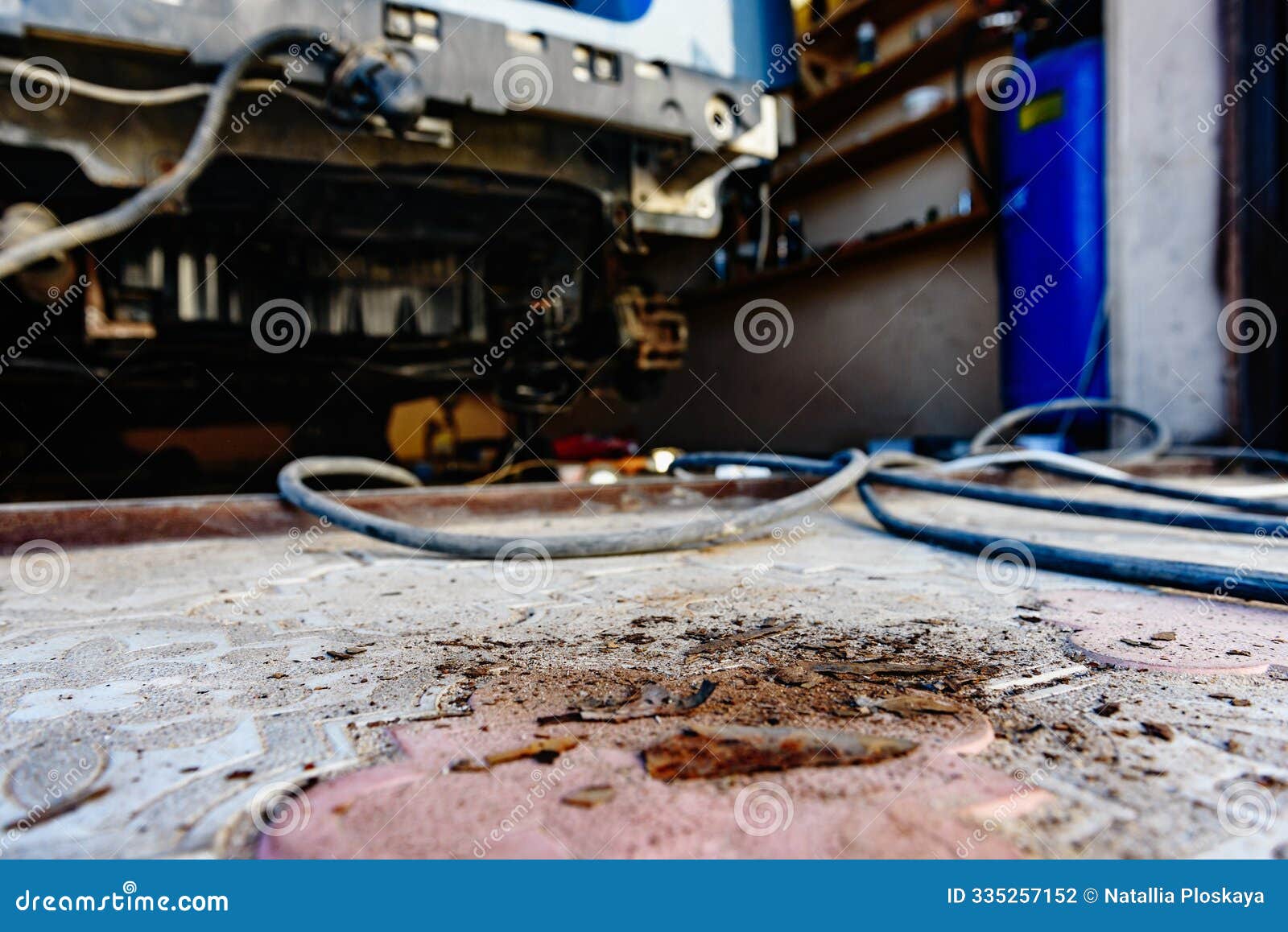 Removing Rust from Car Parts. Car Body Corrosion. Stock Photo - Image ...