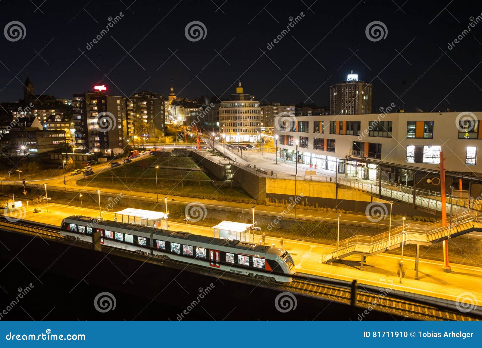 Remscheid Germany in the Evening Stock Photo - Image of ...