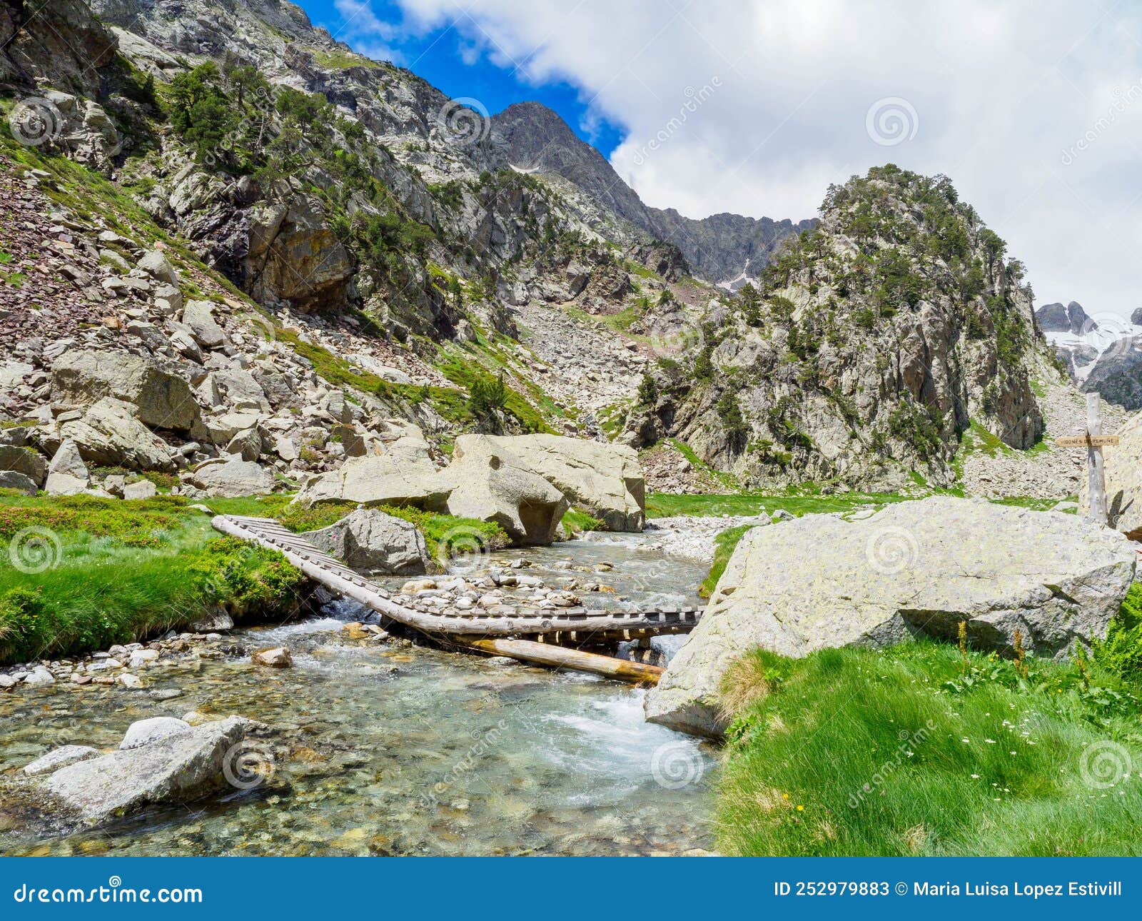 Remune Gorge in Benasque Valley, Spain Stock Image - Image of remune ...