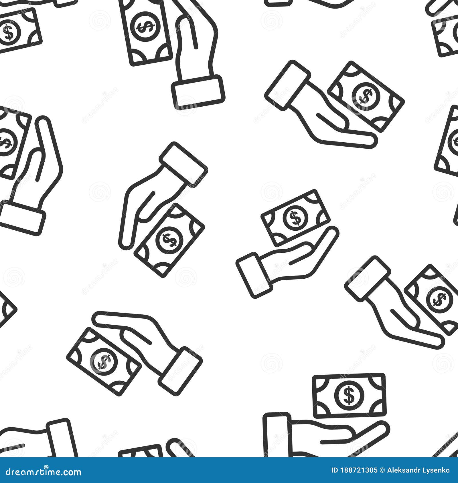 Remuneration Icon In Comic Style. Money In Hand Cartoon Vector ...