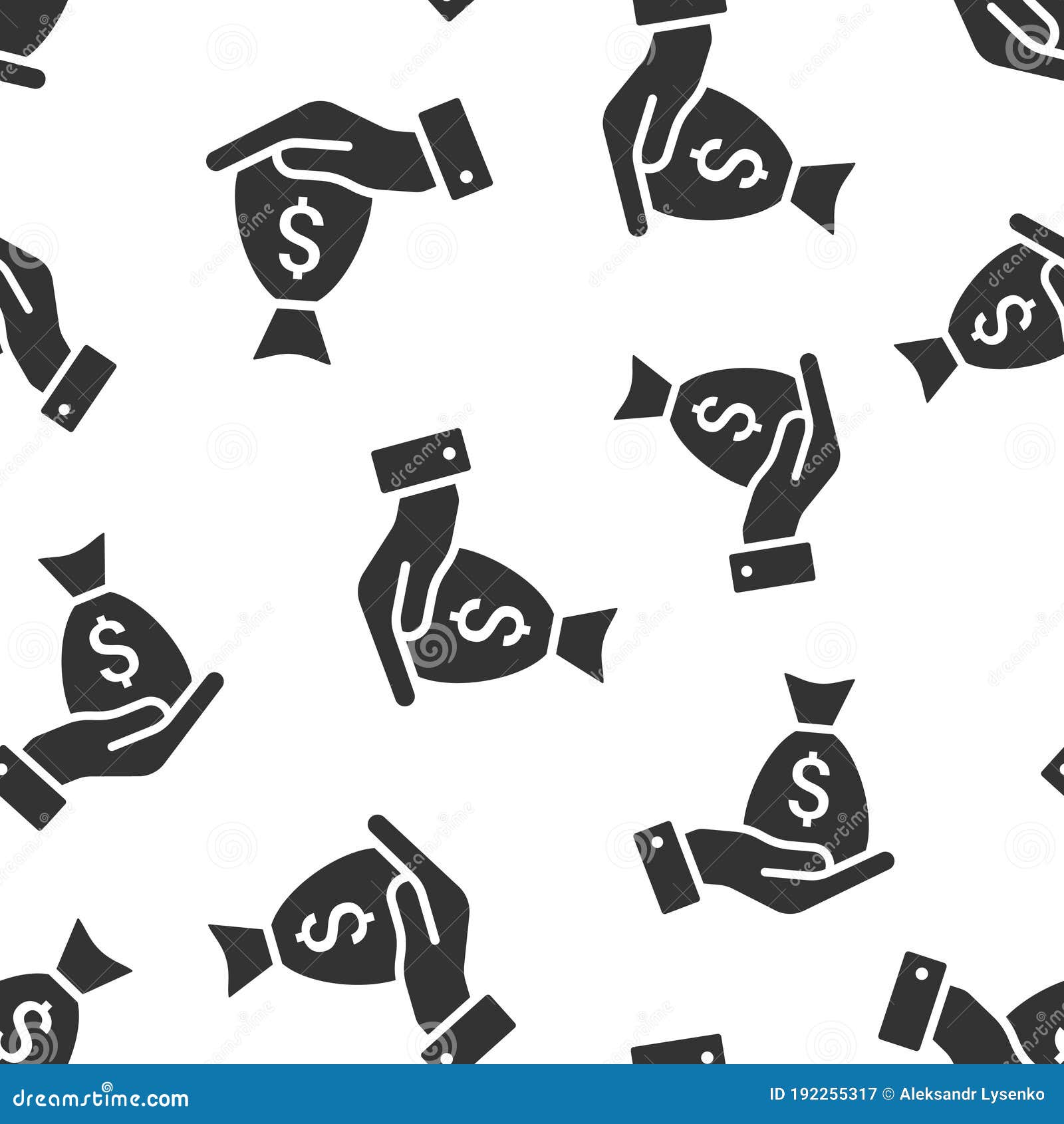 Remuneration Icon in Flat Style. Money in Hand Vector Illustration on ...