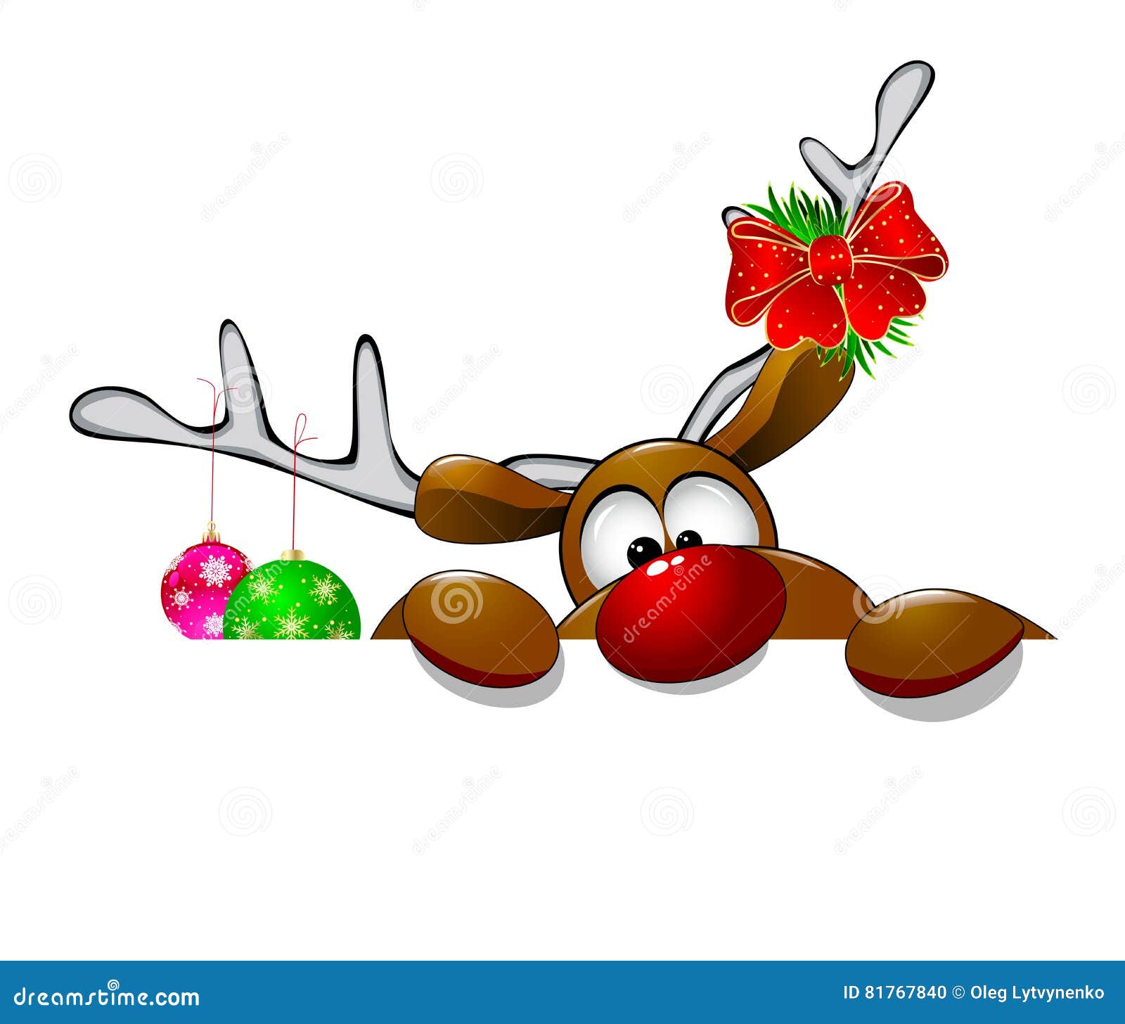 Rena Bonito Rudolf 4 Do Natal Ilustração do Vetor - Ilustração de ...