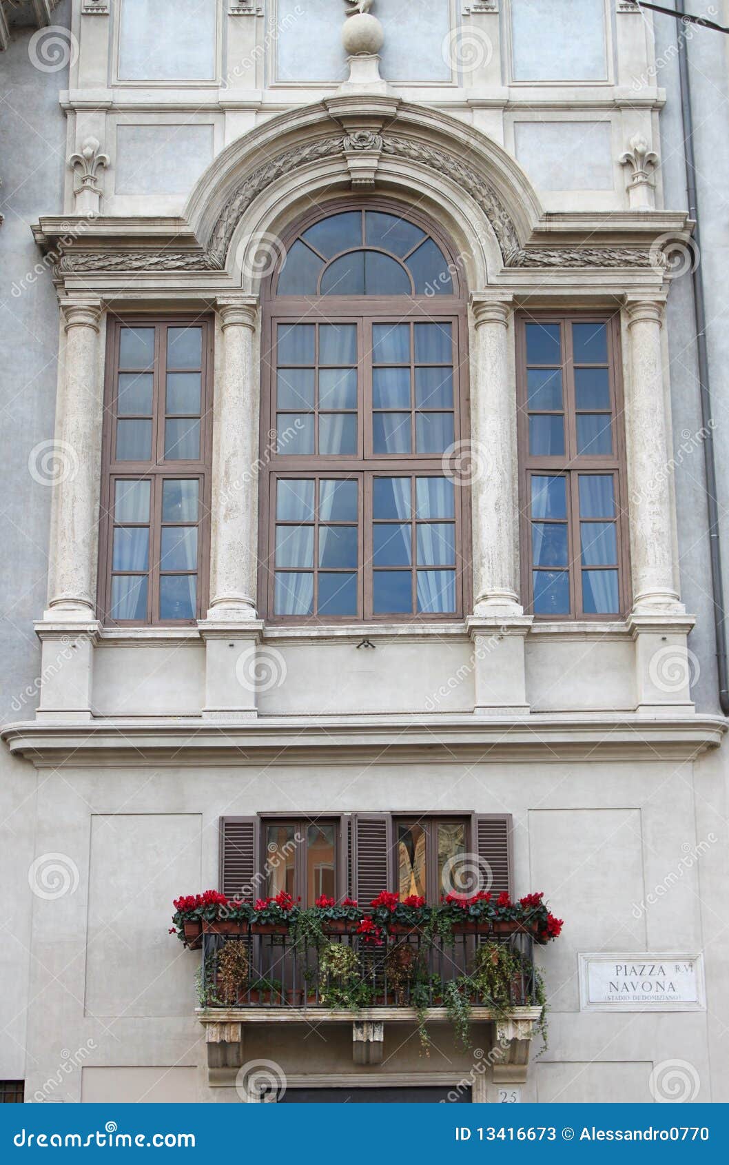 Renaissance balcony stock image. Image of elegant, bernini - 13416673