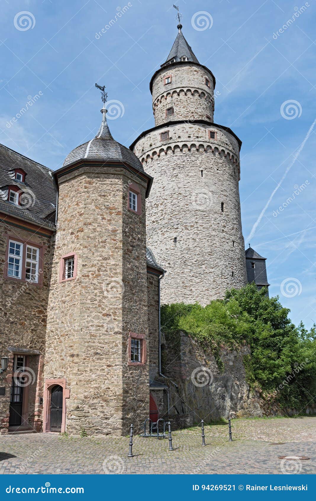The Renaissance Castle Idstein with a Witch Tower Stock Image - Image ...