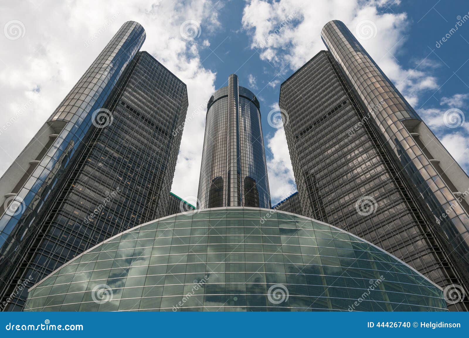 The Renaissance Center stock photo. Image of center, mark - 44426740