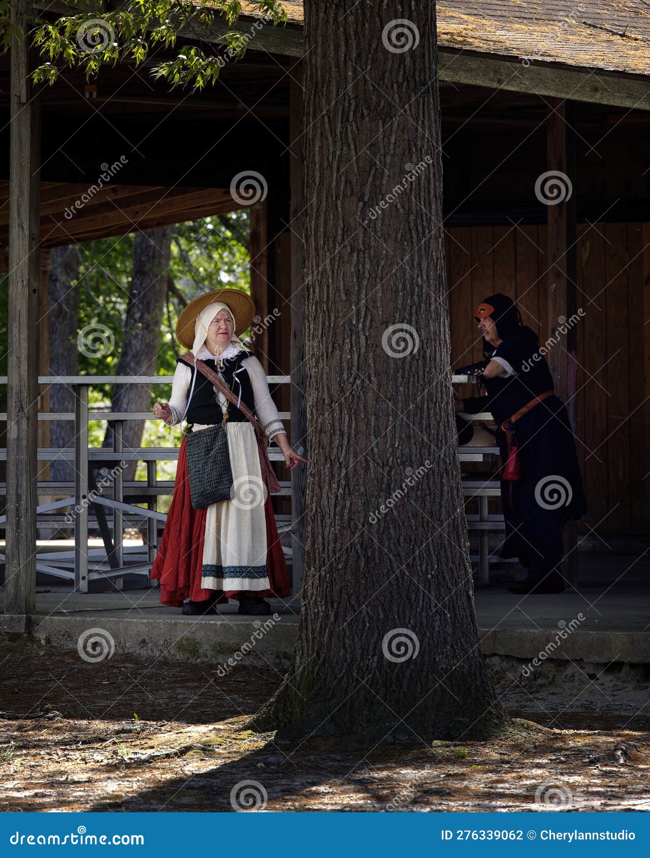 Woman and Man Dressed in Renaissance Garb. Editorial Photography ...