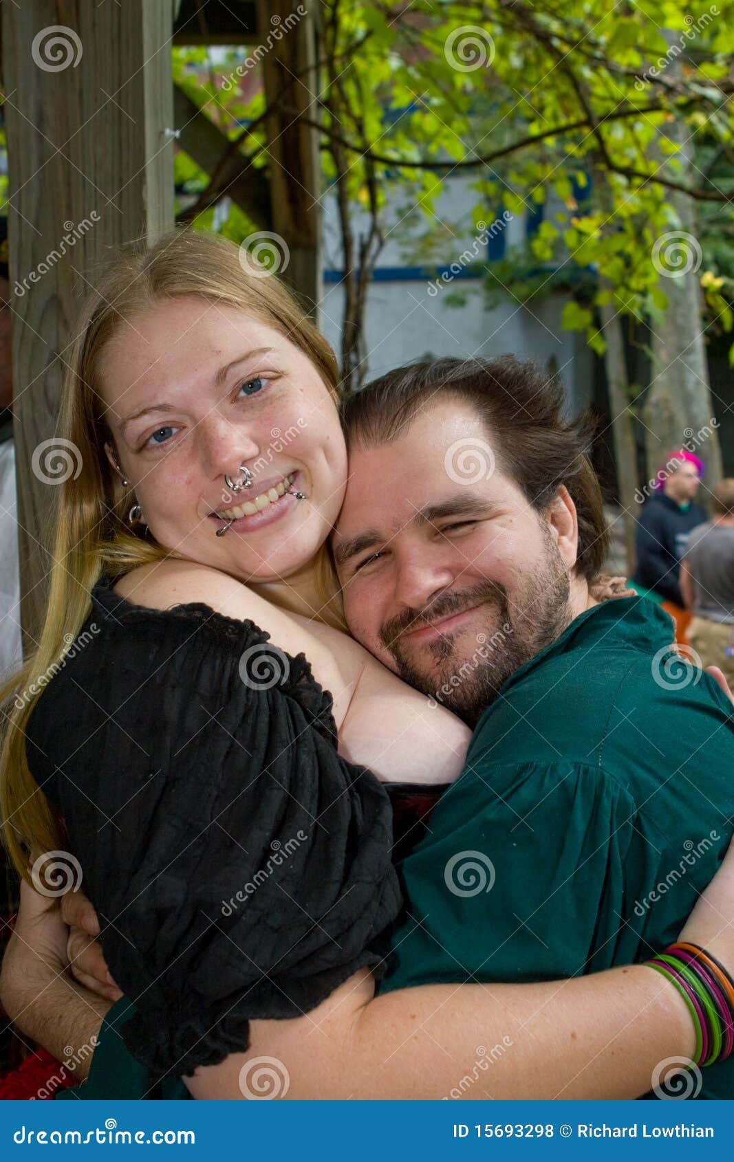 Renaissance Festival Hug editorial stock photo. Image of woman - 15693298