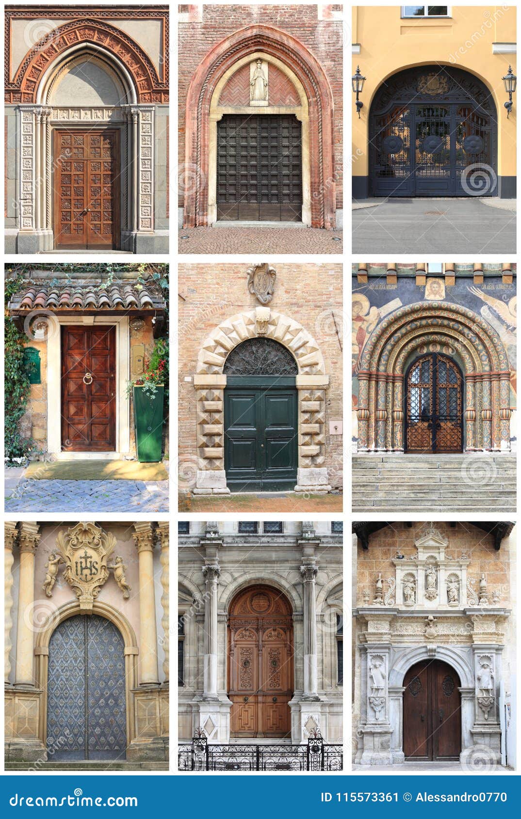 Renaissance front doors stock image. Image of doors - 115573361