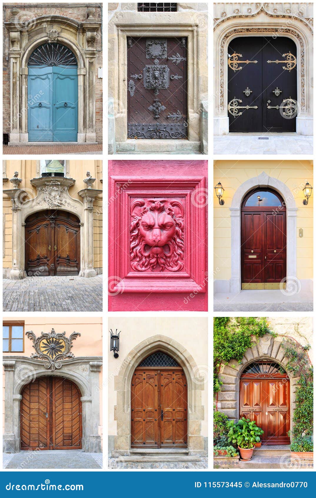 Renaissance front doors stock image. Image of fretted - 115573445